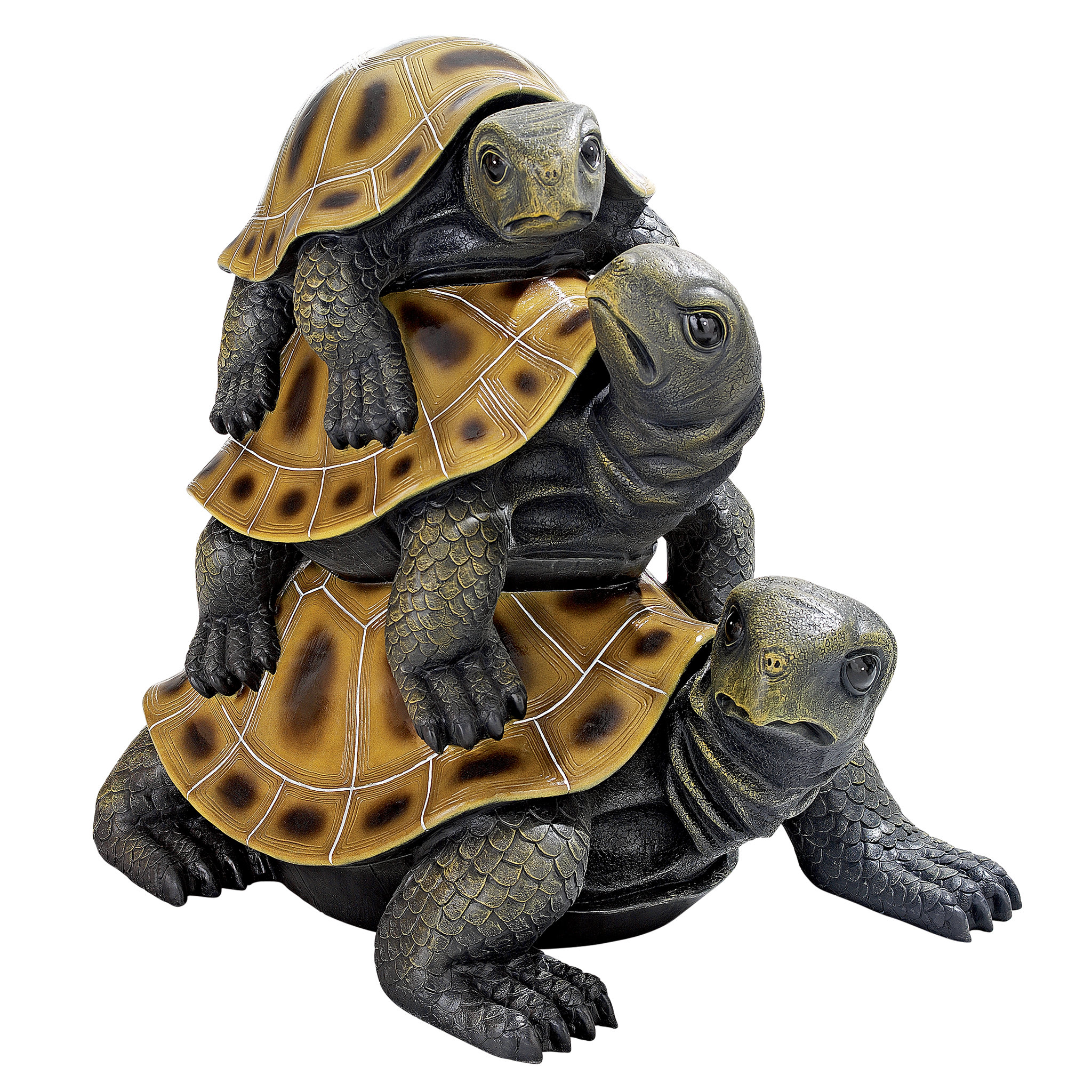 Design Toscano Three's a Crowd Stacked Turtle Giant Statue | Wayfair