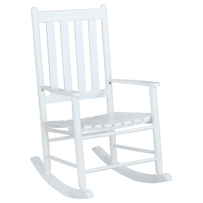 Lark Manor™ Timeless Elegance - Annie Slat Back Solid Wood Rocking ...