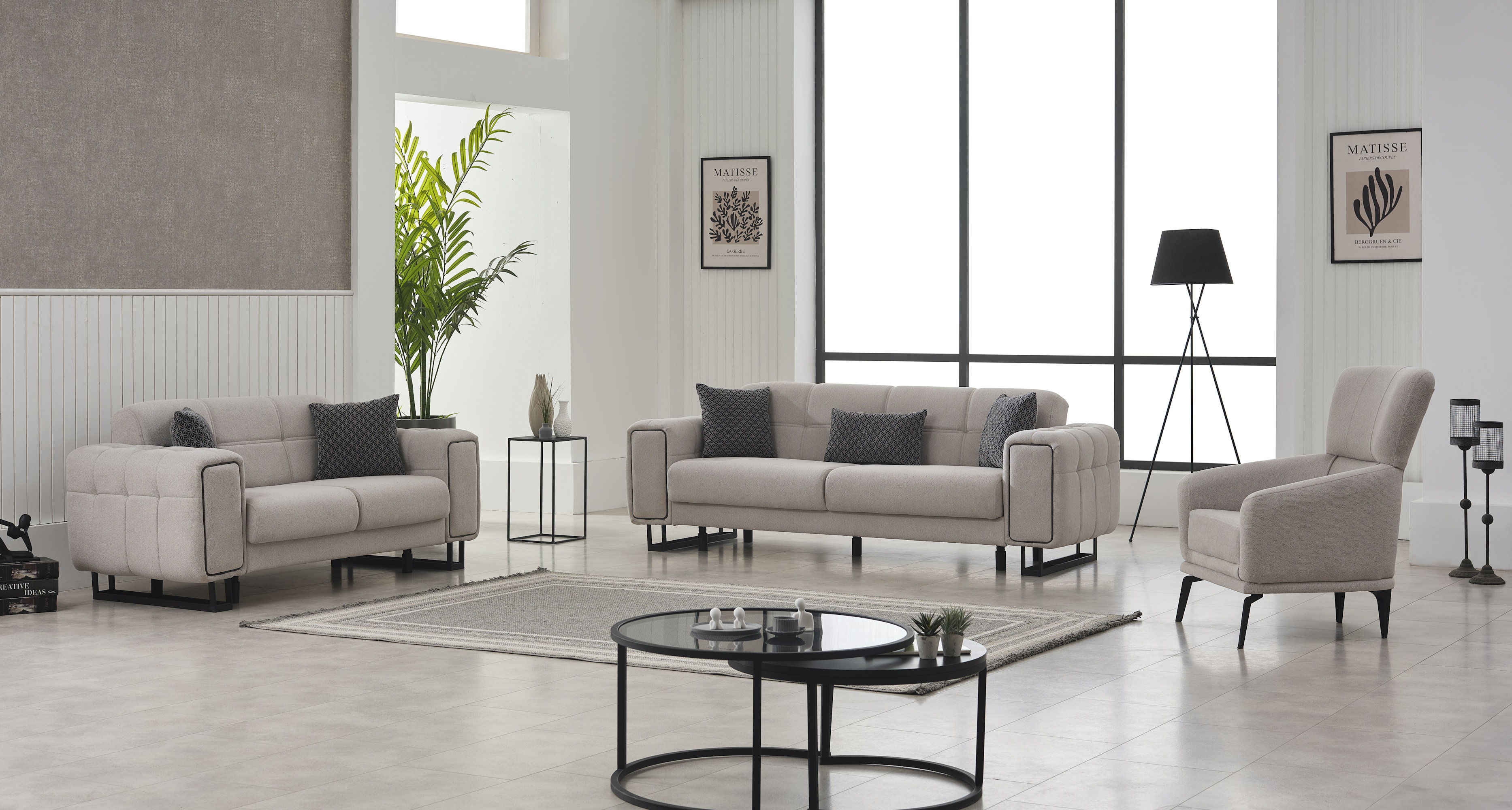 Latitude Run® Modern Elegance 3-Piece Storage Sofa Set | Wayfair