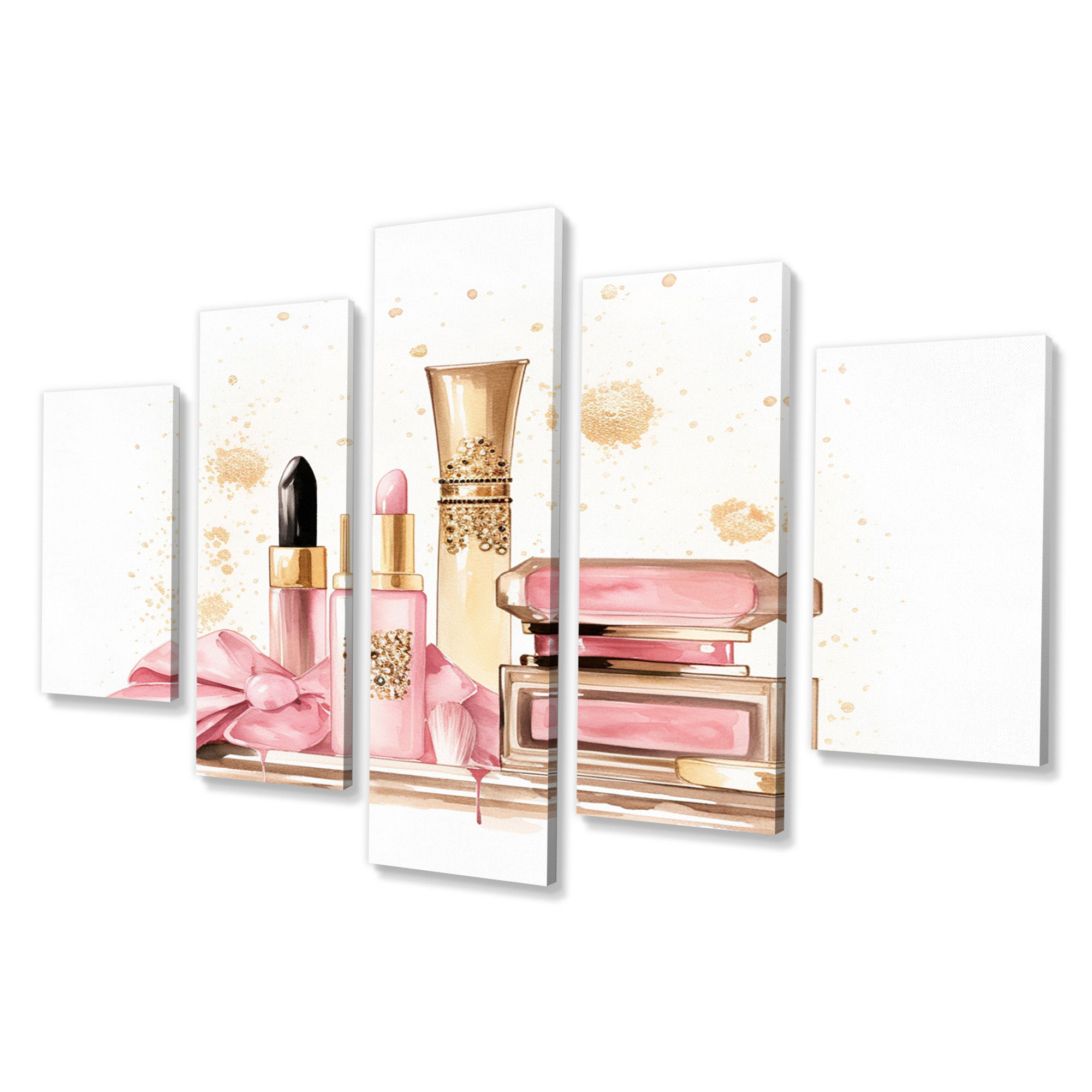 Design Art Boho Chic Cosmetics Elegant Make-Up IV - Toiletries Wall Art ...