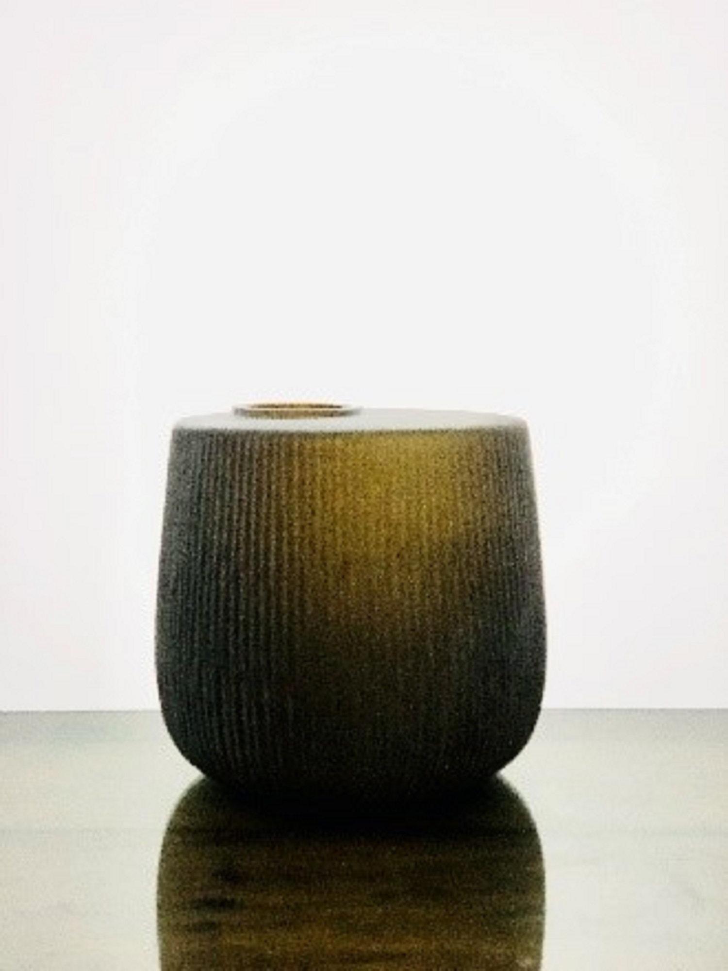 Hokku Designs Tabla Vase Vertical Killi Hand Cut Stone Finish Lg Smoke ...