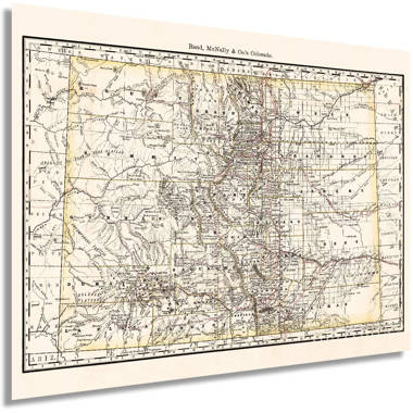 HISTORIC PRINTS HISTORIX Vintage 1862 Colorado Territory Map - 24X36 ...