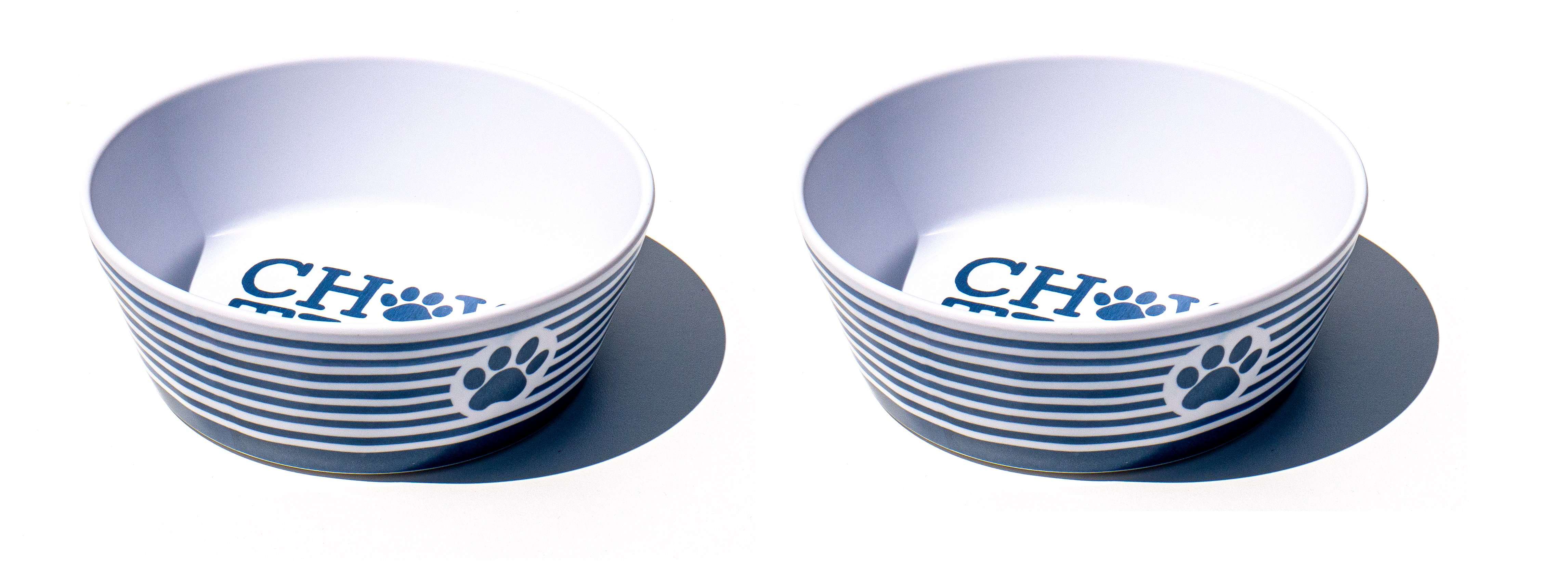 Abode Homewares Chow Time Blue Stripe, Medium Bowl, 3 cups , Set of 2 ...