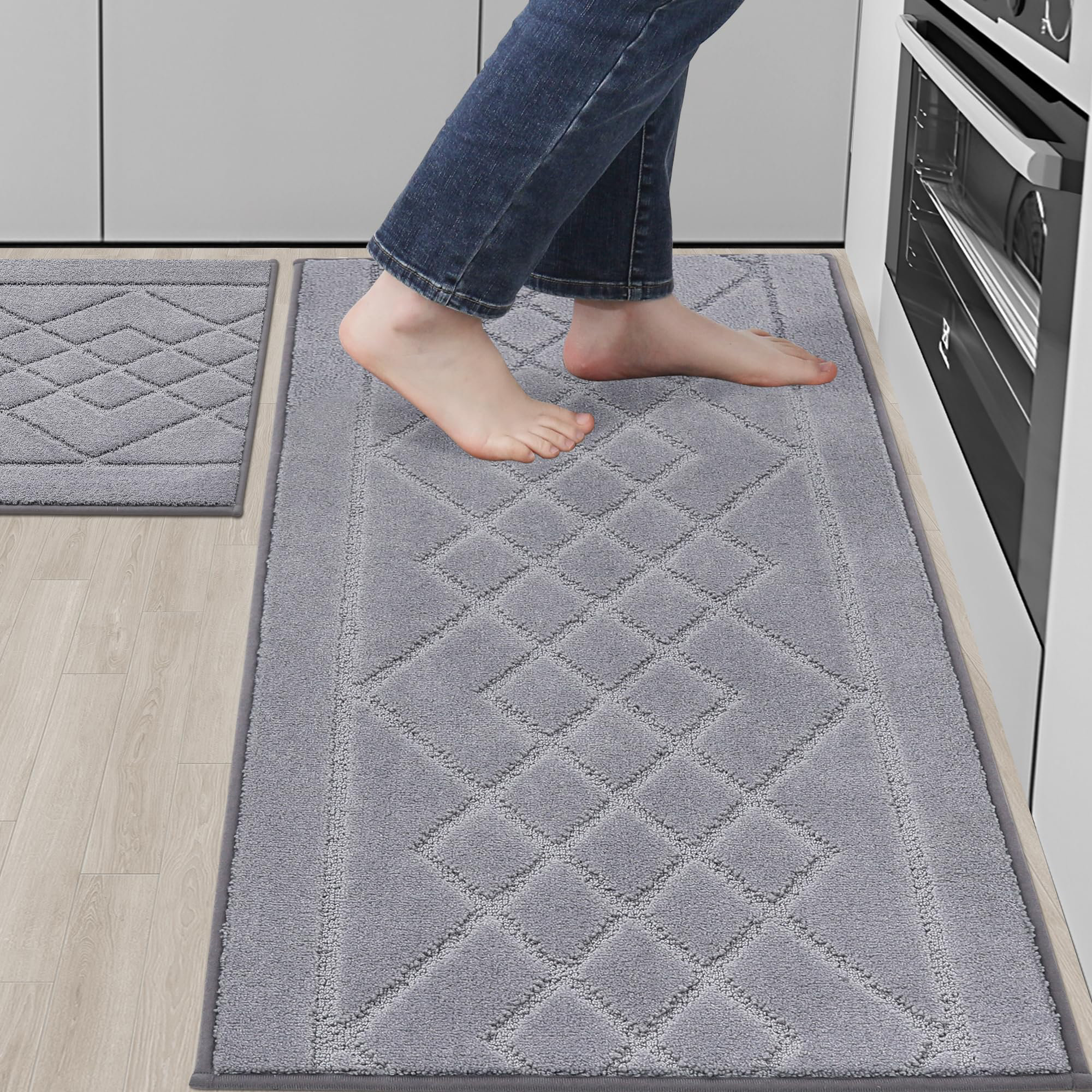 Latitude Run® Kitchen Rugs Sets Of 2 Non Slip Washable Kitchen Mats For ...