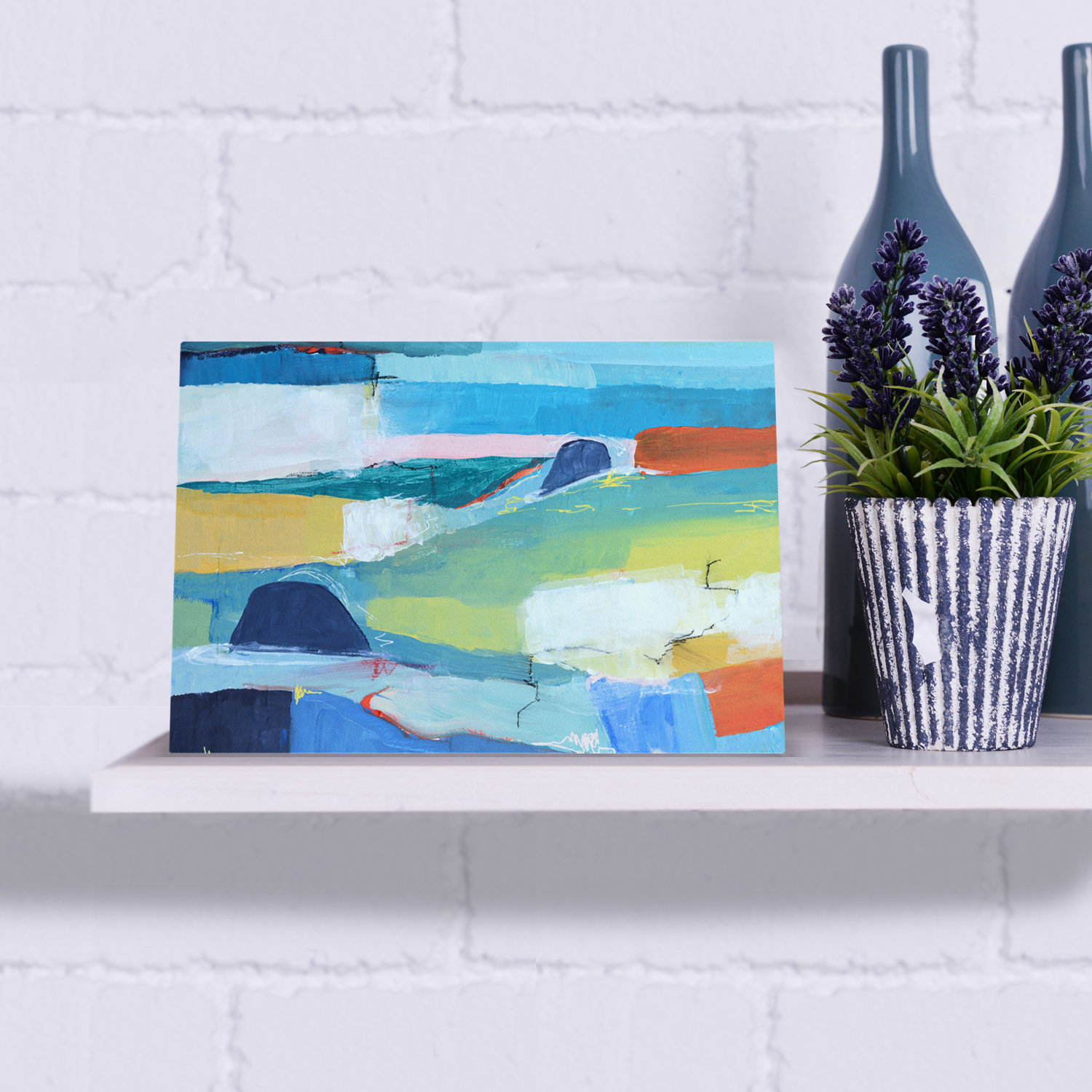 Ebern Designs Colorfield 19 - Abstracts Contemporary Landscapes Blue ...