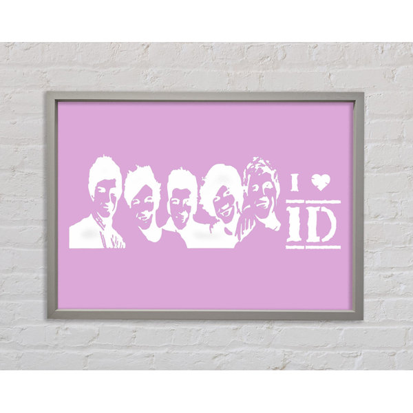 Bright Star I Love 1 Direction Pink - Print | Wayfair.co.uk
