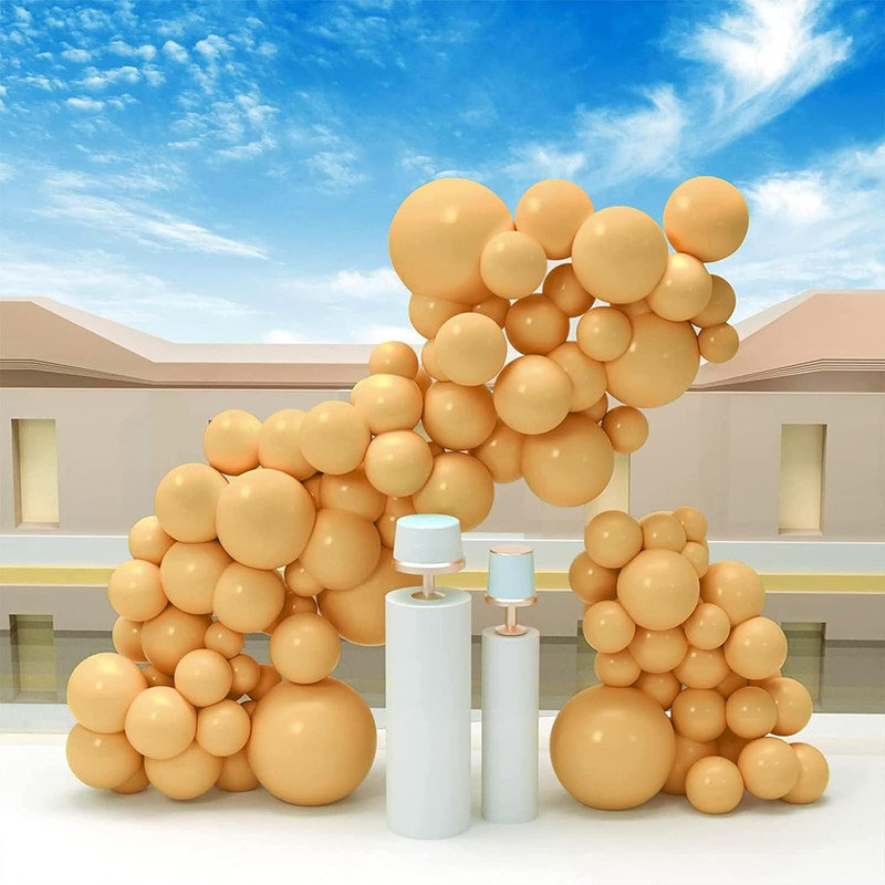 The Party Aisle™ Apricot Balloons - 50pcs Beige Balloon Nude Latex ...