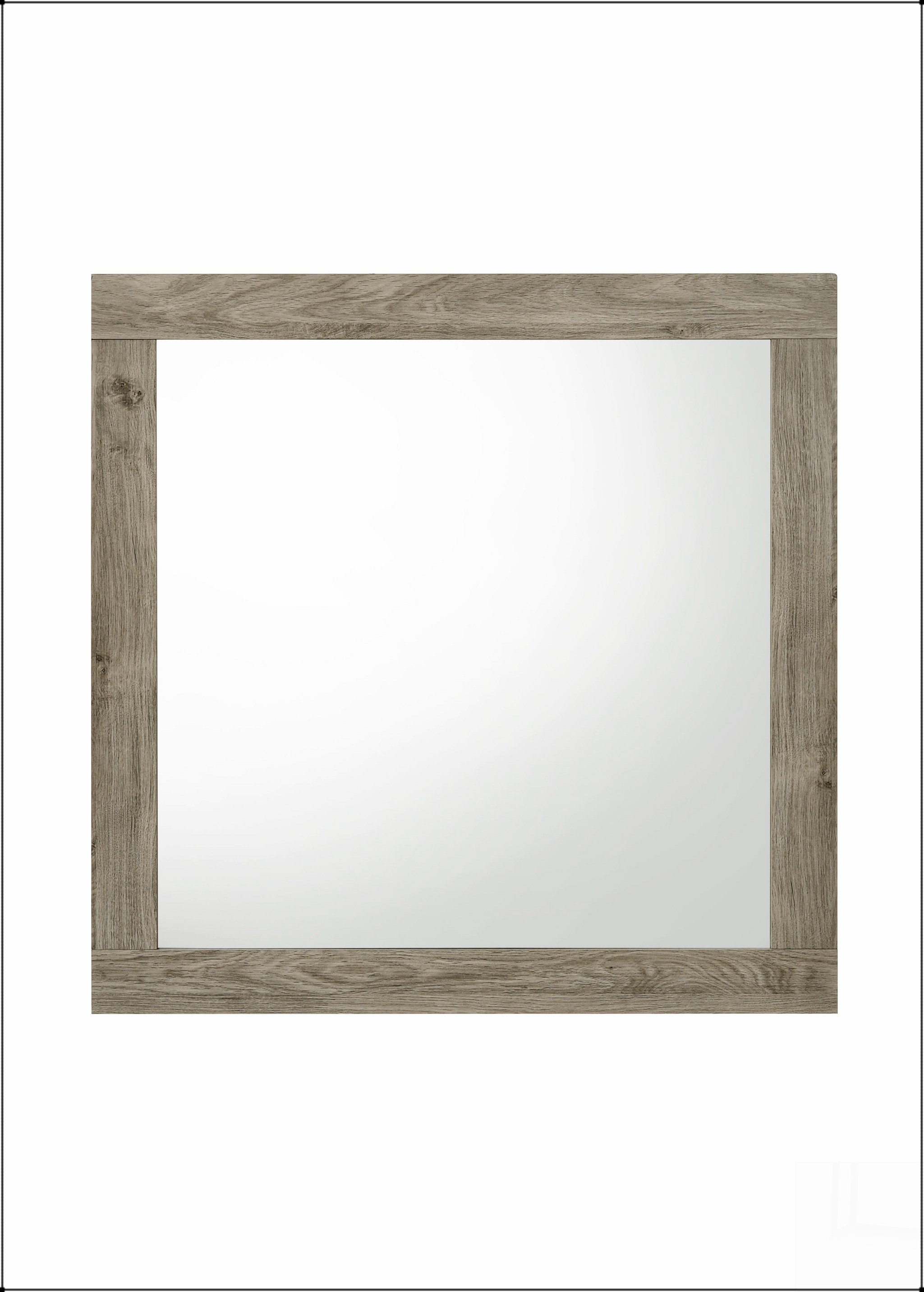 Ebern Designs Mari Light Gray Finish Mirror | Wayfair