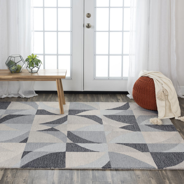 George Oliver Wool Geometric Rug & Reviews | Wayfair