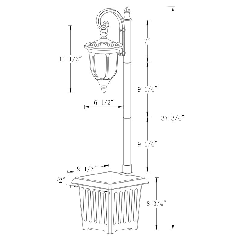 Lark Manor™ Amaziyah Crackled Lamp Post (Full) & Reviews | Wayfair
