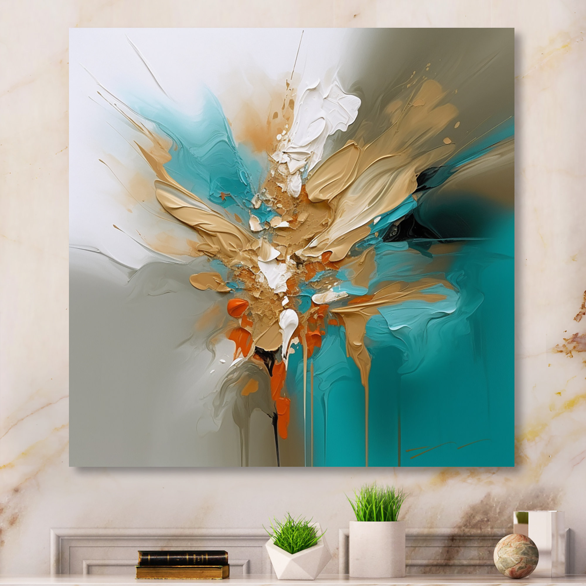 Ivy Bronx Embrie Dancing With Water I - Abstract Liquid ink Metal Wall ...