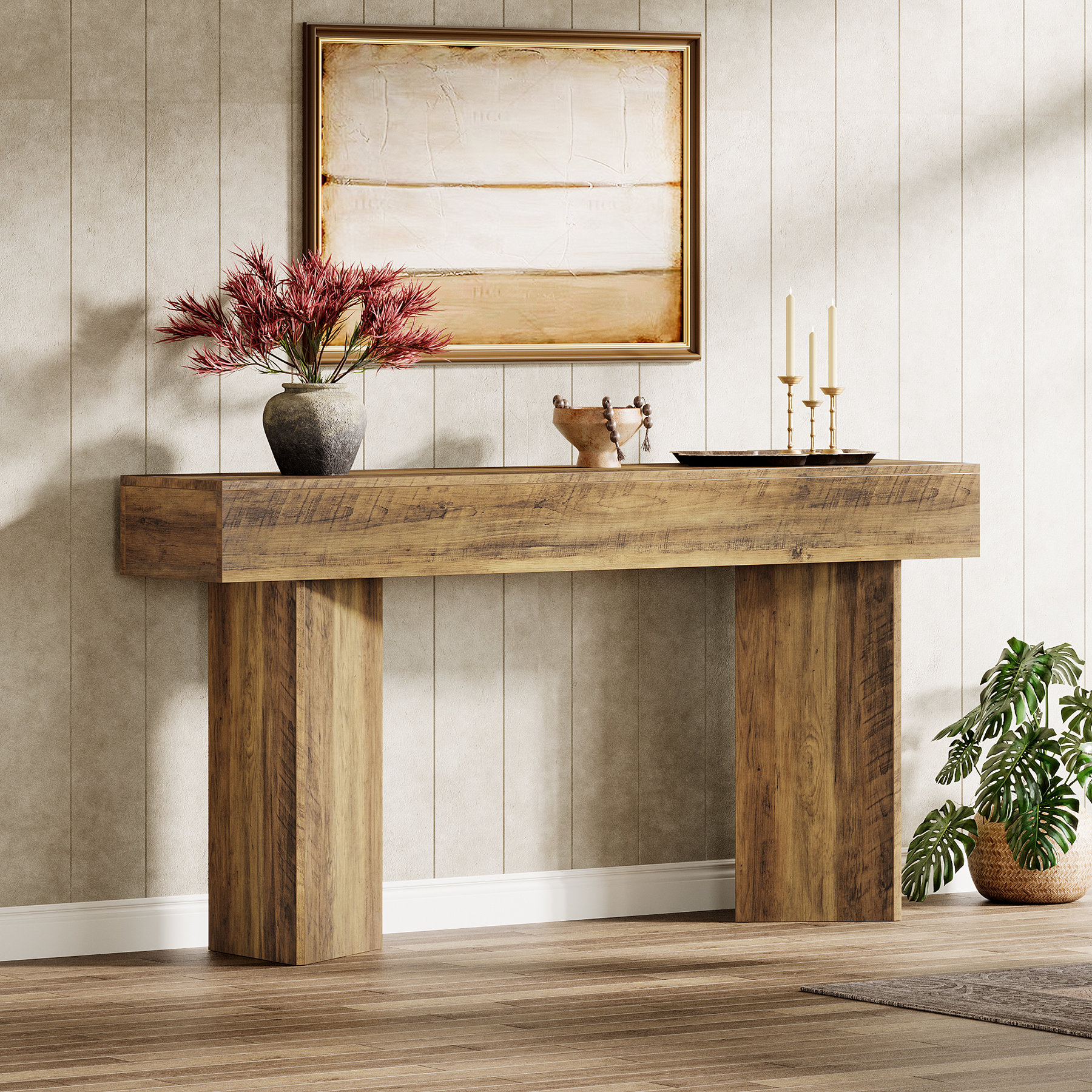 Millwood Pines Console de 63 pouces pour le vestibule, canapé-lit ...