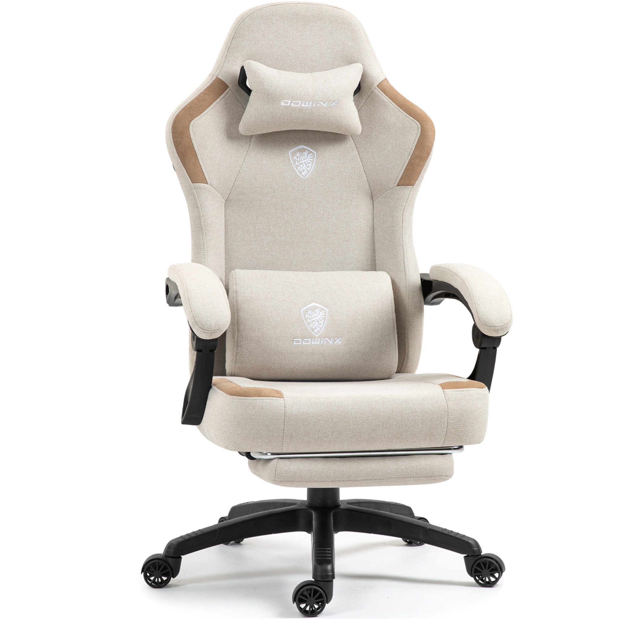 Dowinx Fabric Gaming Chair with Pocket Spring Cushion, Breathable ...