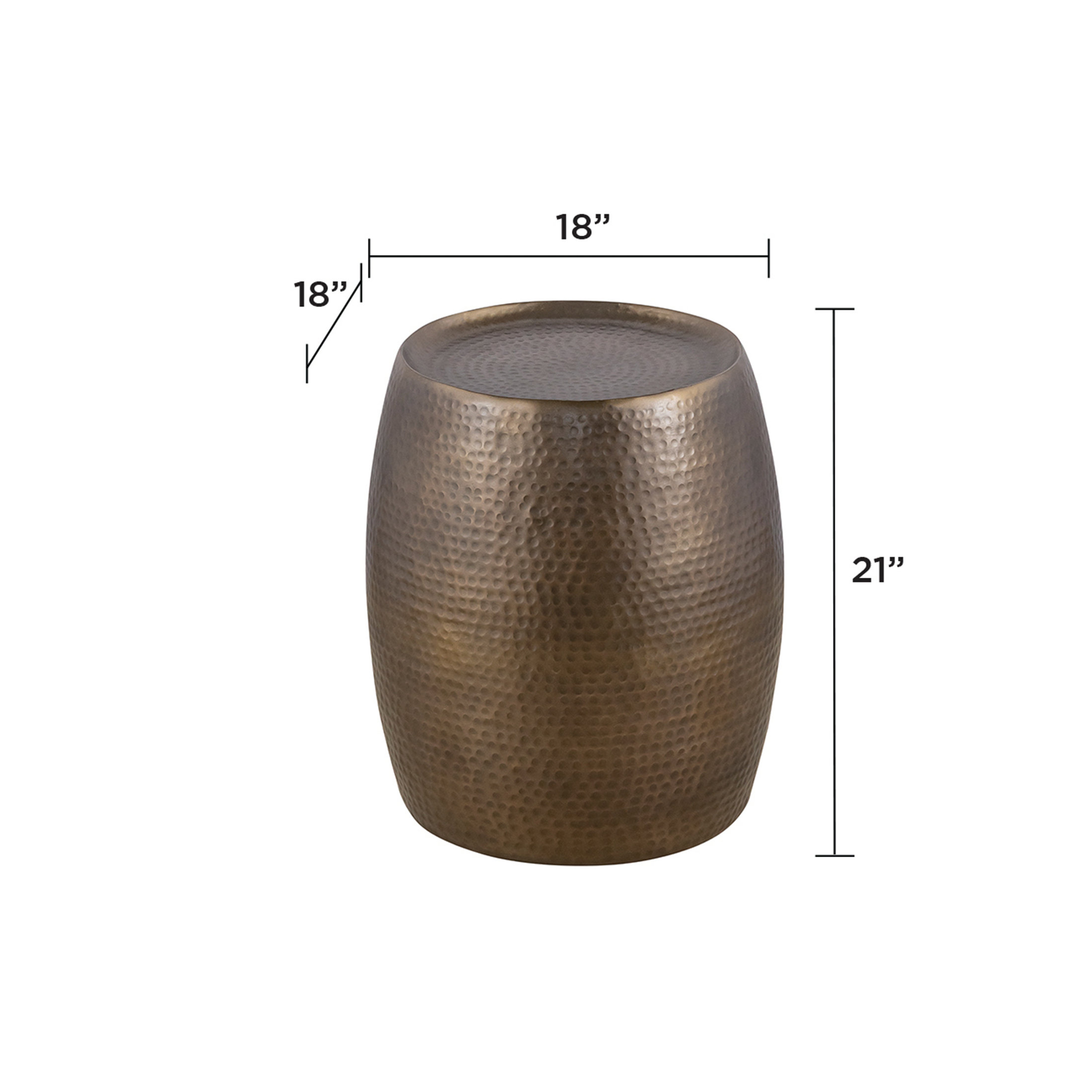 Hokku Designs ET501 Modern Aluminum 21" Height End Table with Glossy ...