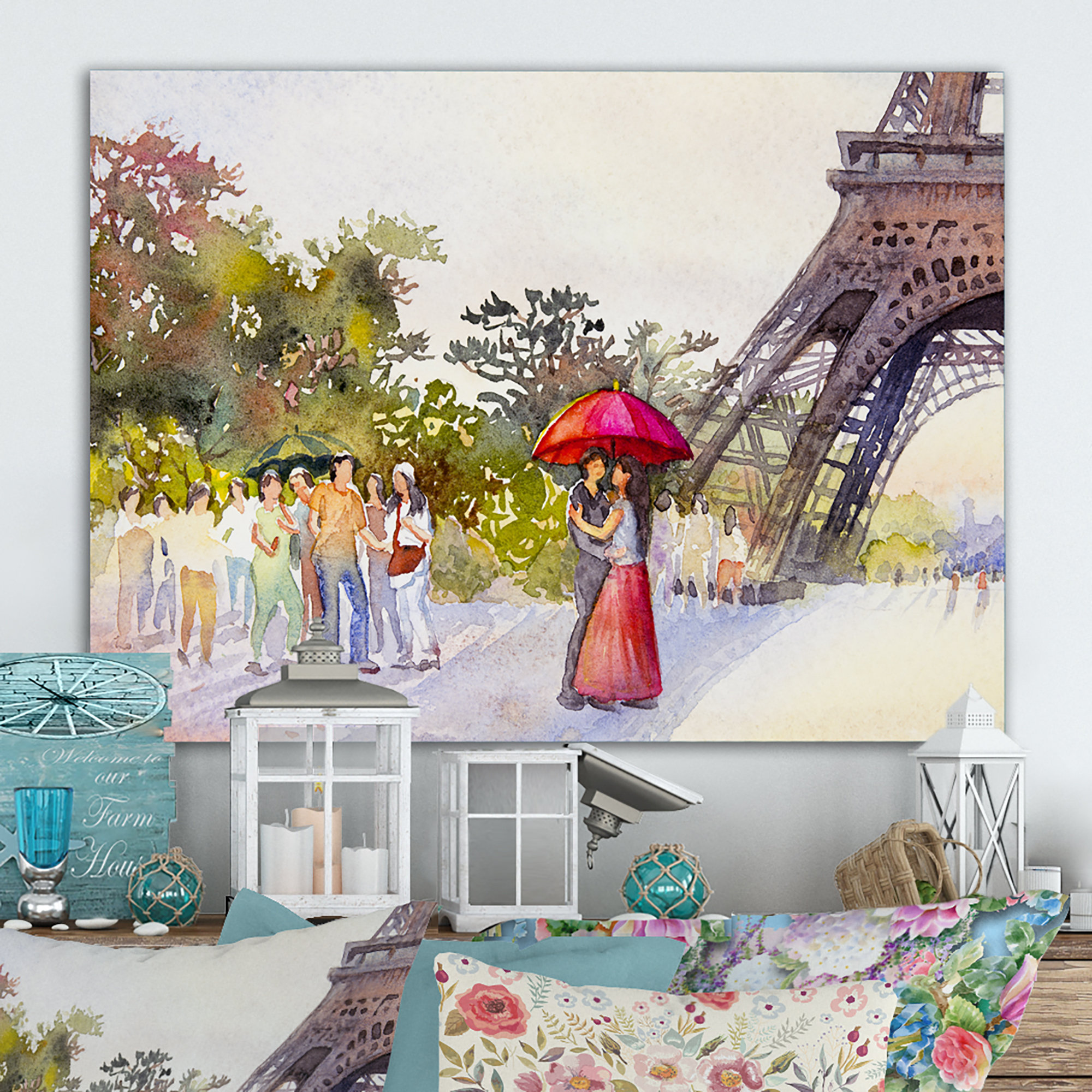 Winston Porter Romantic Couple In Love In Paris VIII - Floater Frame ...