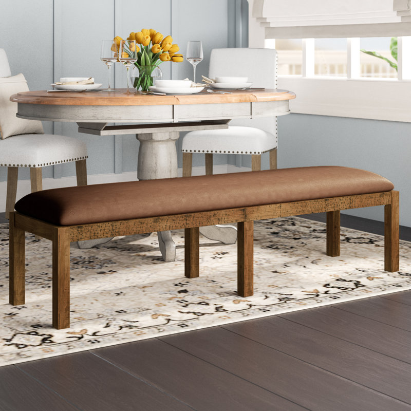Union Rustic Lacreta Faux Leather Upholstered Bench & Reviews - Wayfair ...