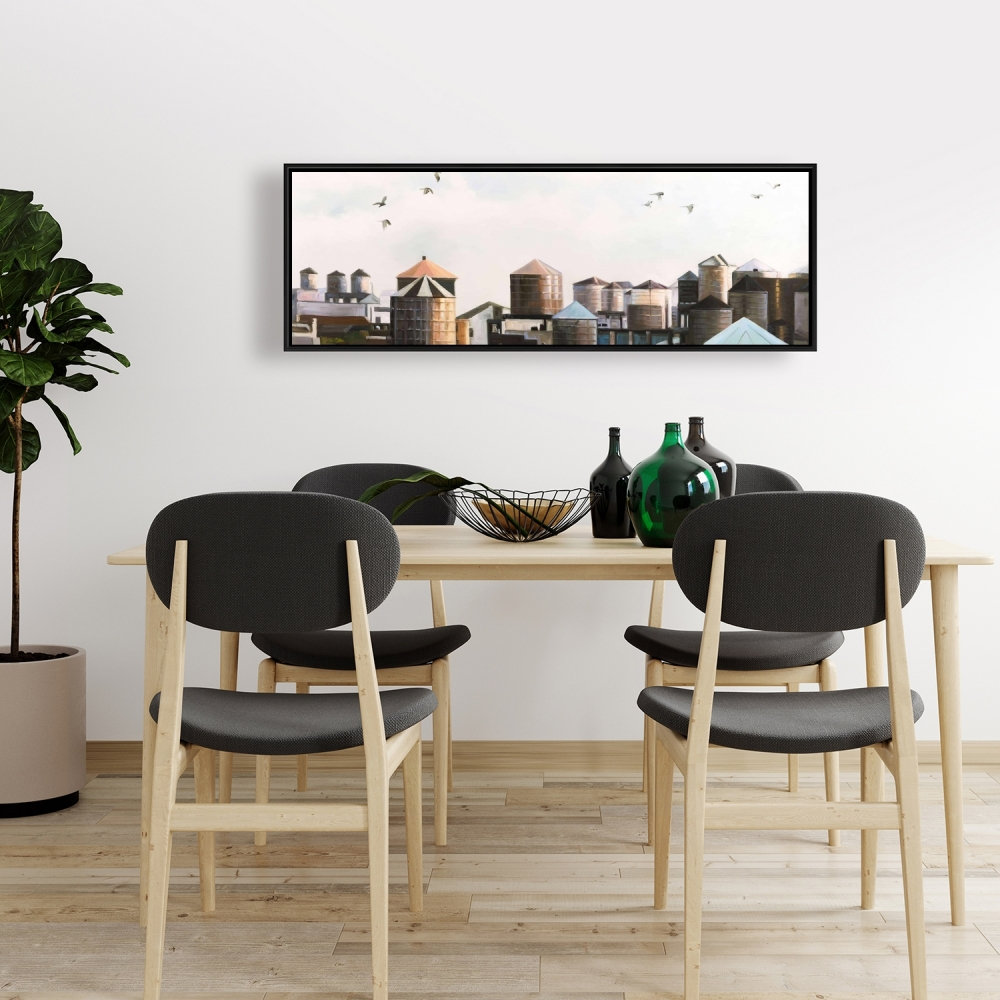 Red Barrel Studio® " Water Towers With Birds " on Canvas | Wayfair