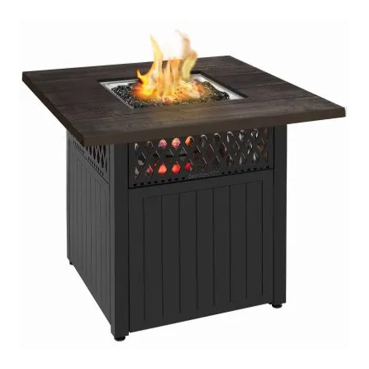 Four Seasons Courtyard 38'' x 38'' Rectangle Metal Fire Pit Stand ...