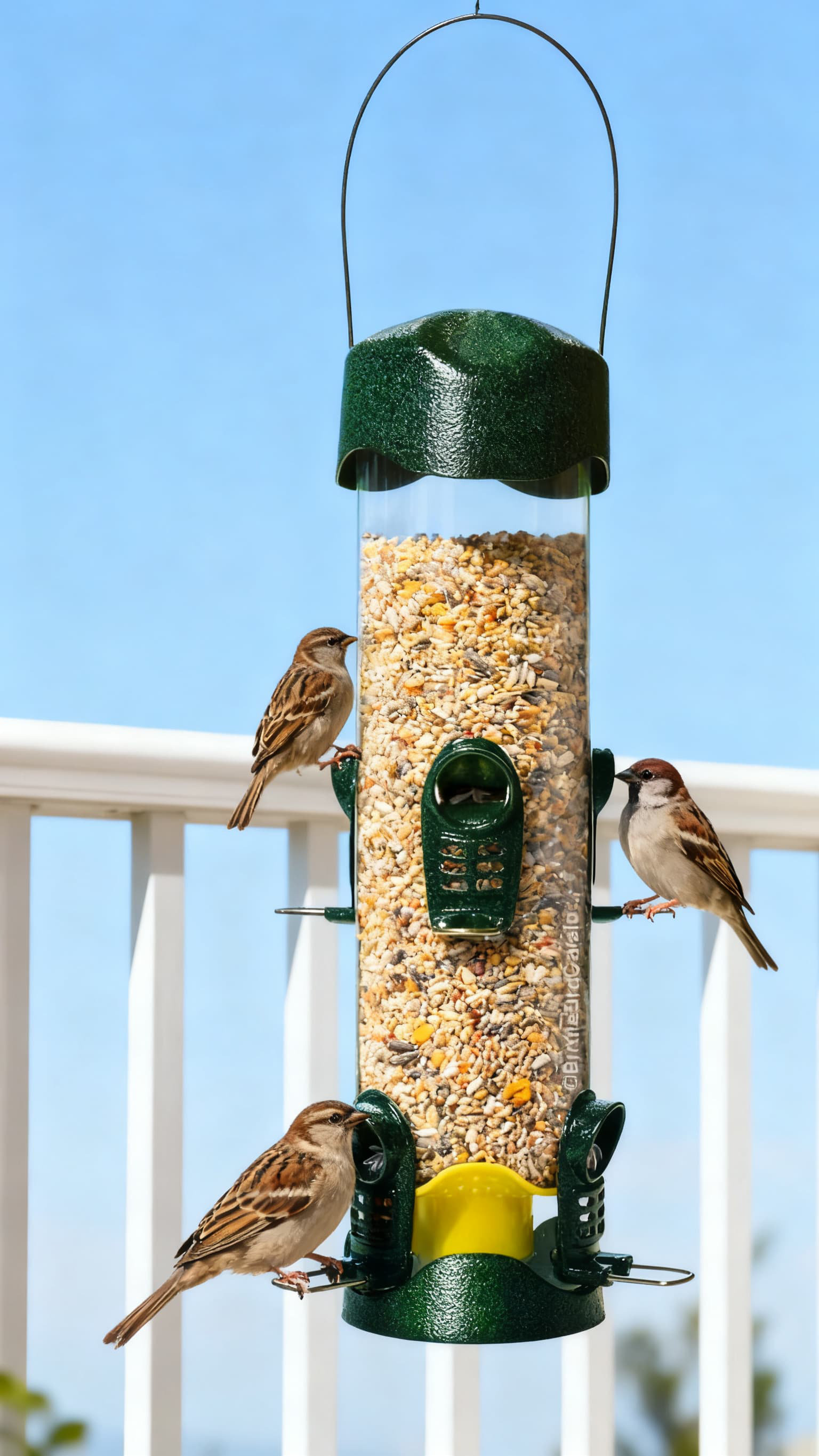 Hokku Designs Brome Mega 600 Large Capacity Bird Feeder - 6 Feeding ...