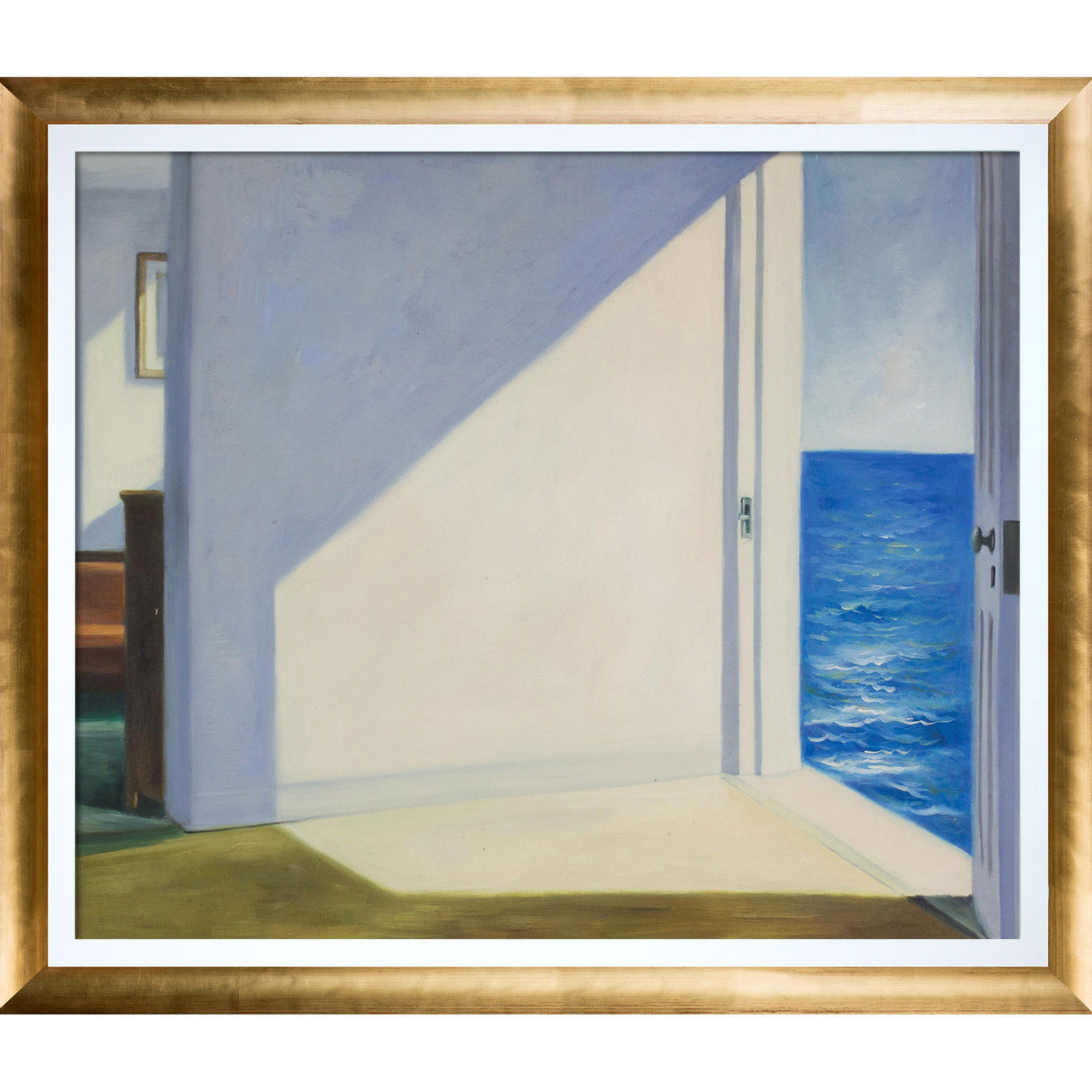 Vault W Artwork Rooms By The Sea Framed On Canvas by Edward Hopper ...