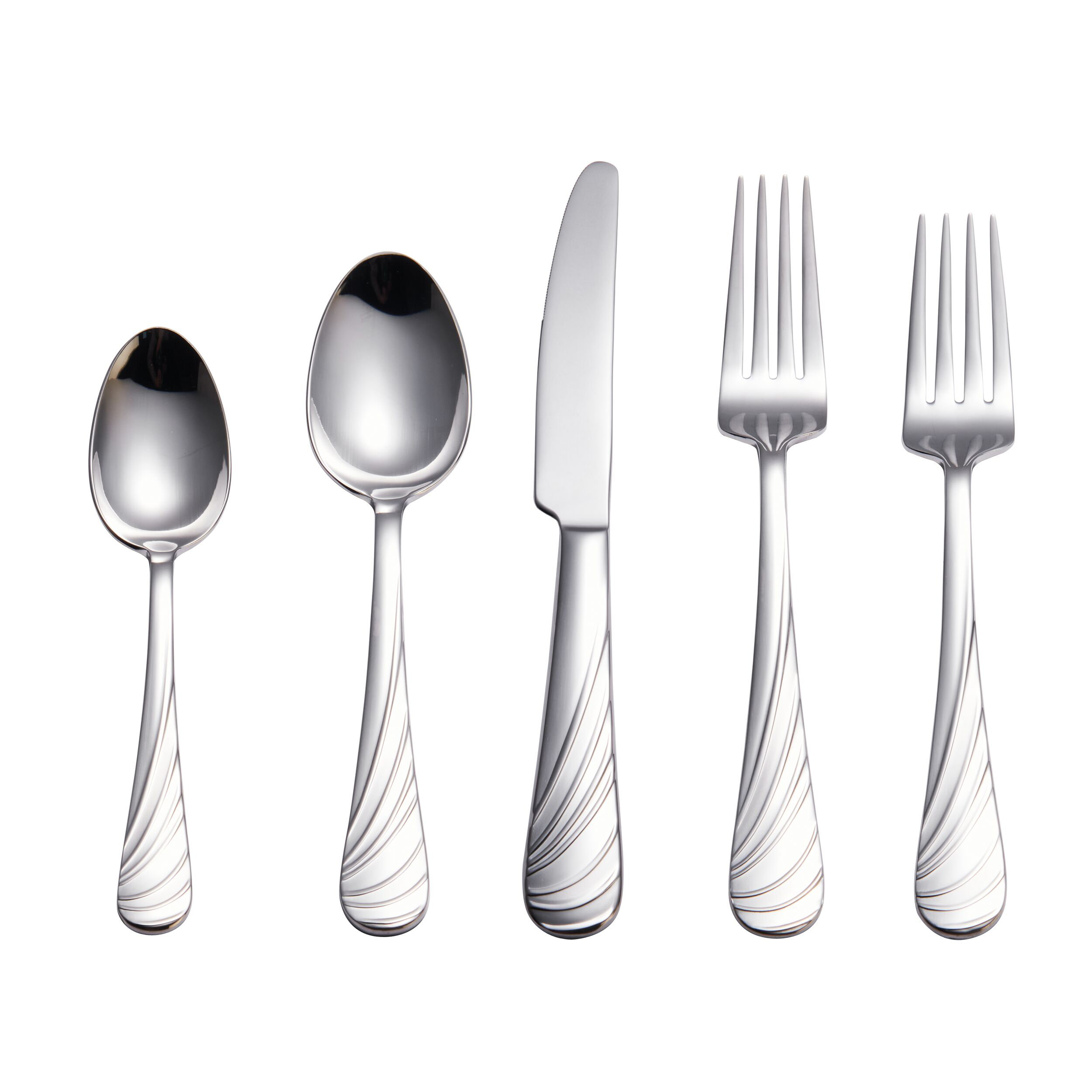 Mikasa Swirl 20-Piece 18/10 Stainless Steel Flatware Set , Service for ...