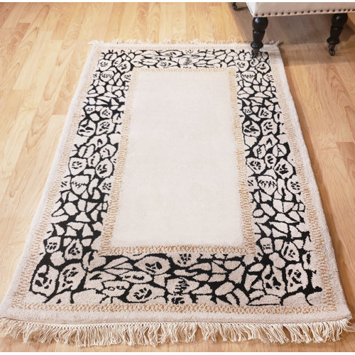 American Home Rug Co. African Safari Animal Print Handmade Tufted Ivory ...