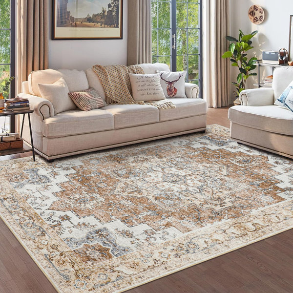 Bungalow Rose Modern Area Rug 2x7 Non Slip Runner Rug Washable Rugs for ...