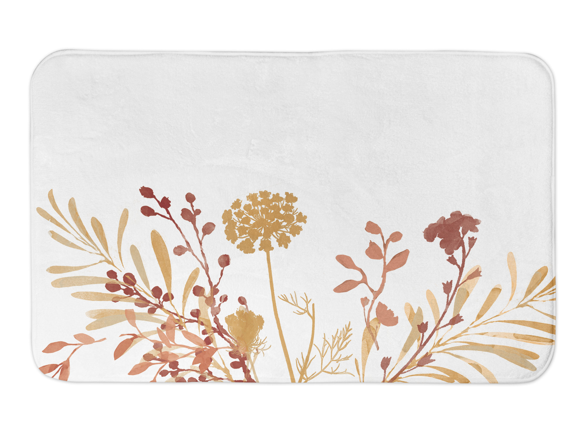 Red Barrel Studio® Harvest Rectangle Microfiber foam Non-Slip Floral ...