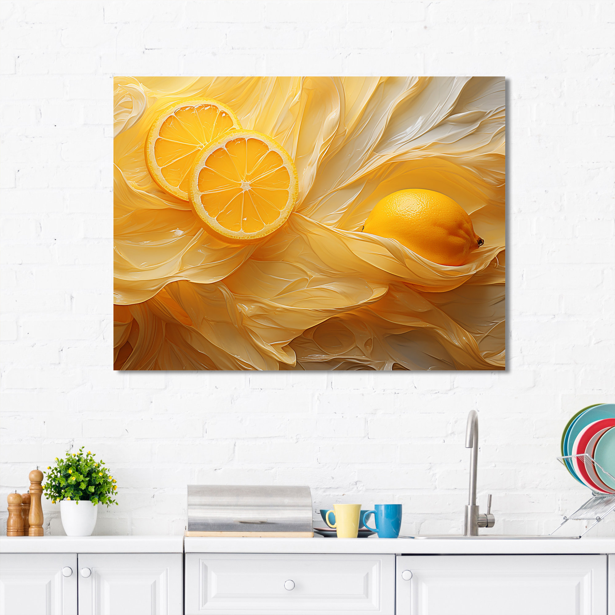 August Grove® Lemon Citrus Serenity II - Fruits Wall Art | Wayfair