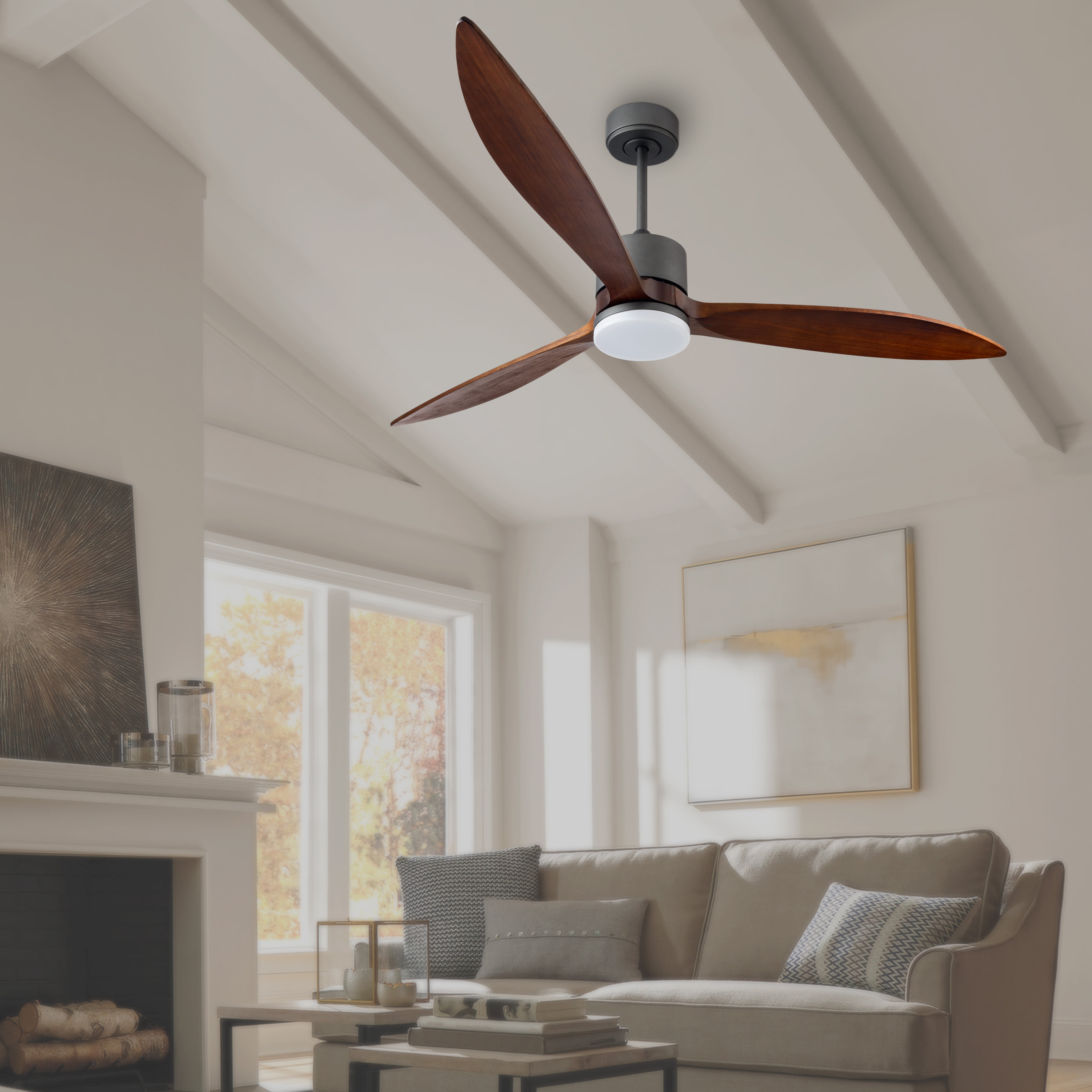 Orren Ellis 65" Ireneusz 3 - Blade LED Propeller Ceiling Fan with ...