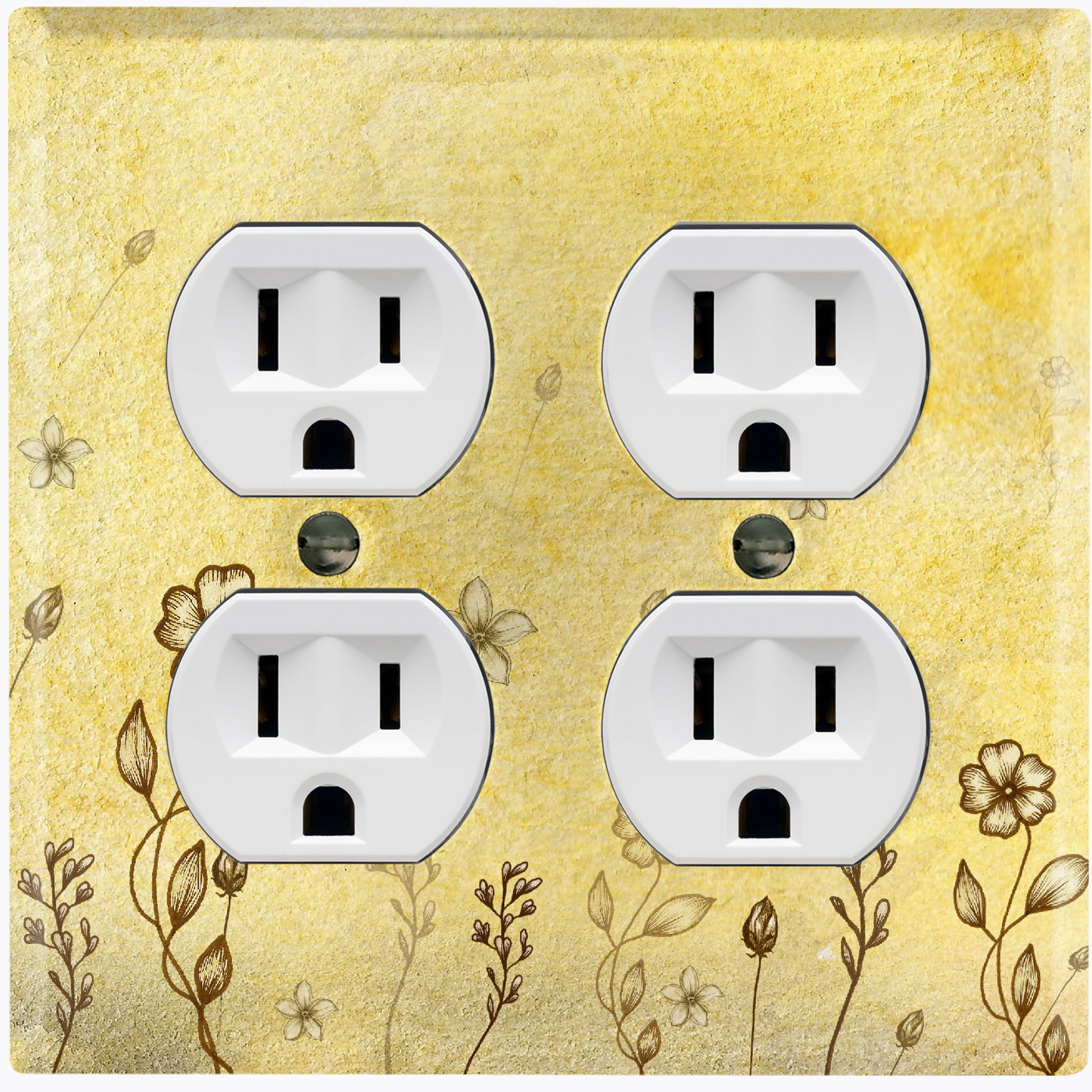 WorldAcc Nature Themed 2 - Gang Duplex Outlet Standard Wall Plate | Wayfair
