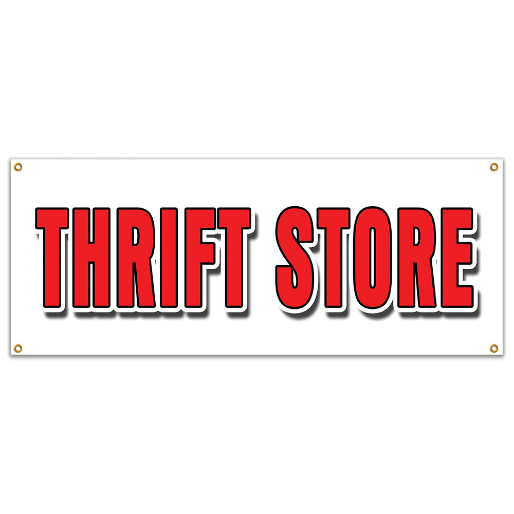SignMission THRIFT STORE BANNER SIGN Clothing Furniture Household ...