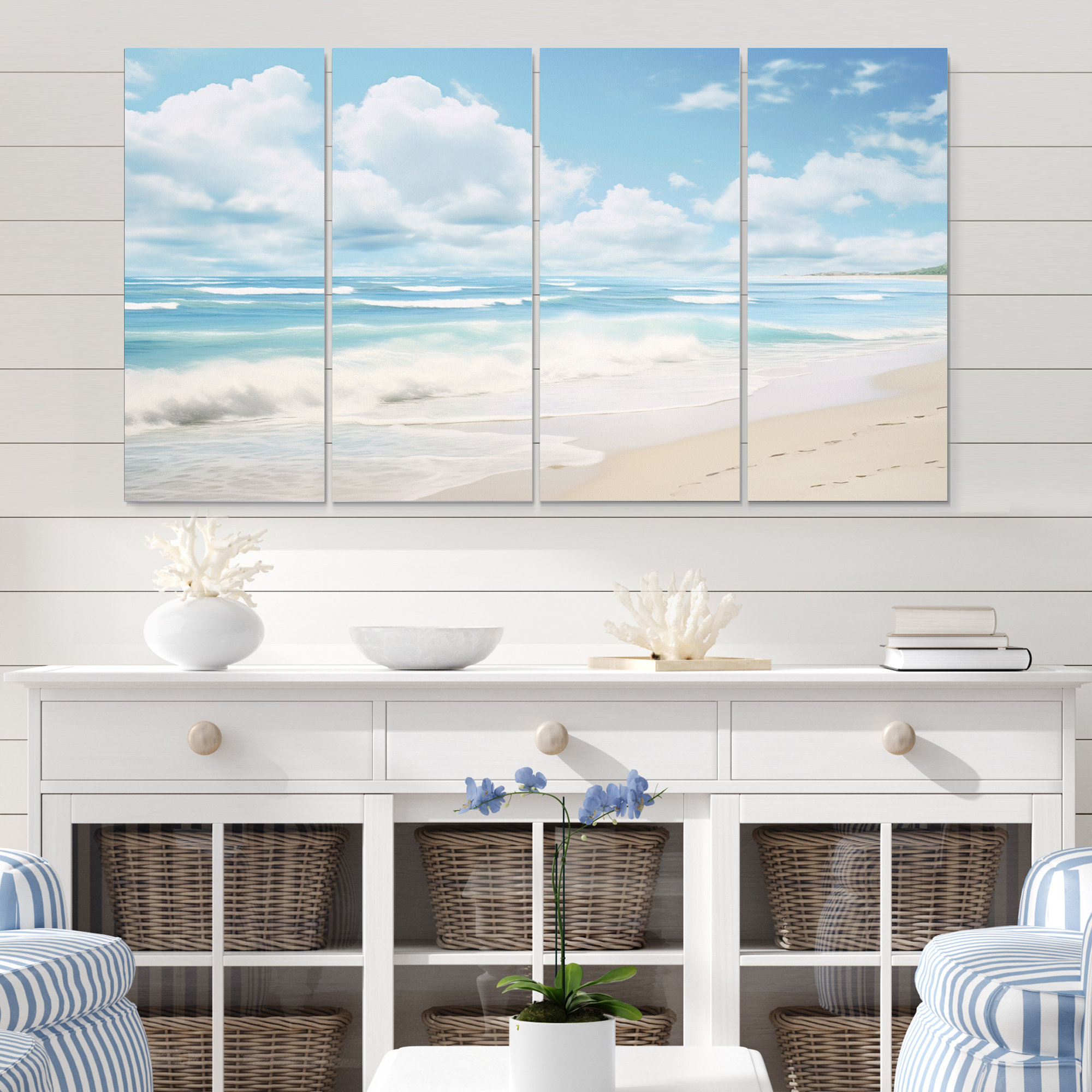 Design Art Minimalism Beach Landscape III - Nautical & Beach Wall Art ...