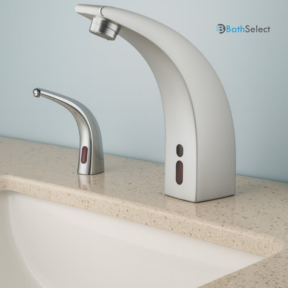 BathSelect St. Gallen Chrome Touchless Commercial Motion Sensor Faucet ...