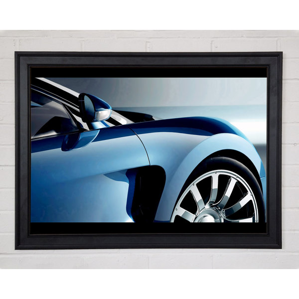 Ebern Designs Bugatti Veyron Side Profile Blue - Single Picture Frame ...