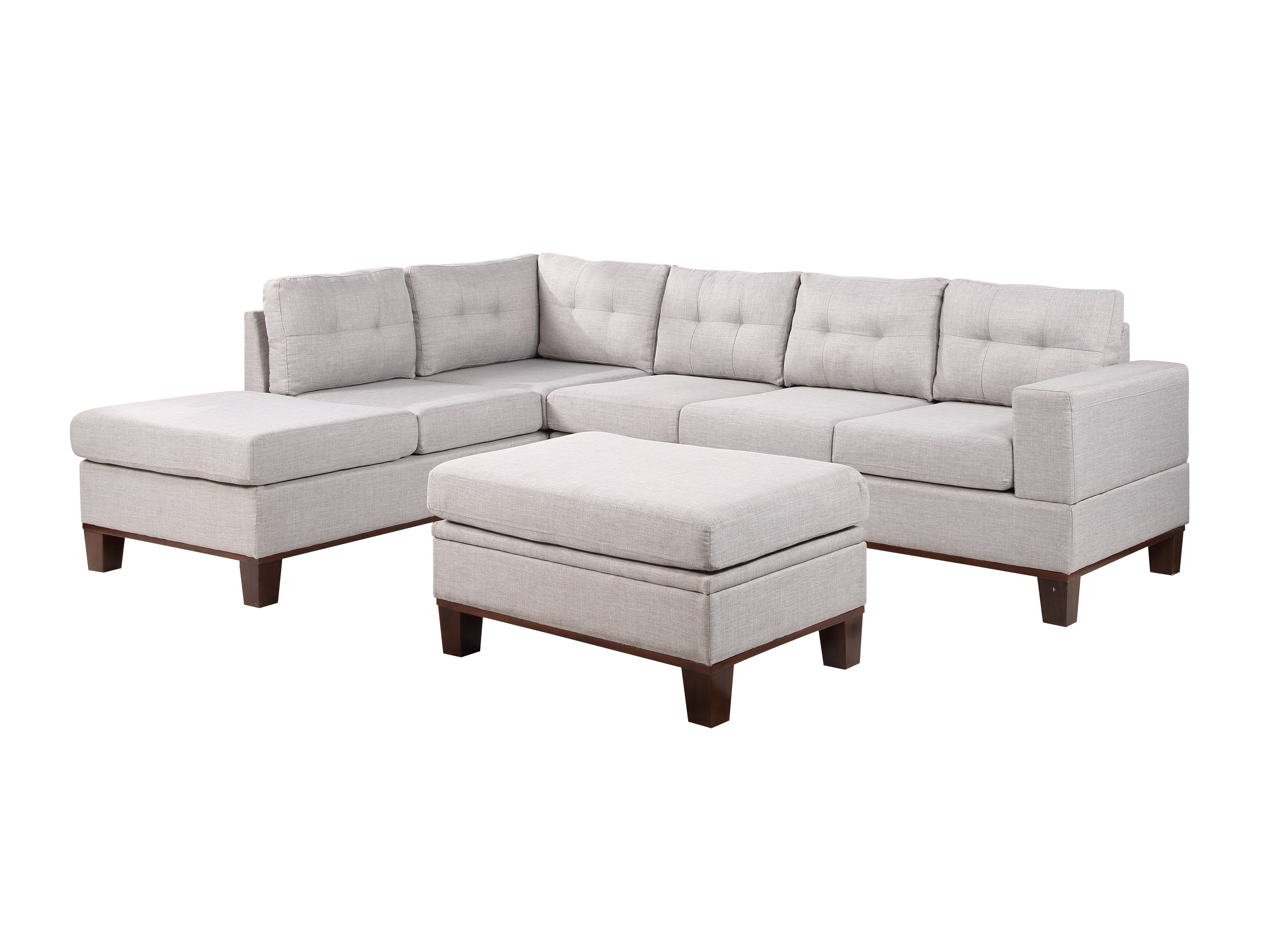 Hokku Designs Drewes 106" Wide Reversible Sofa & Chaise | Wayfair