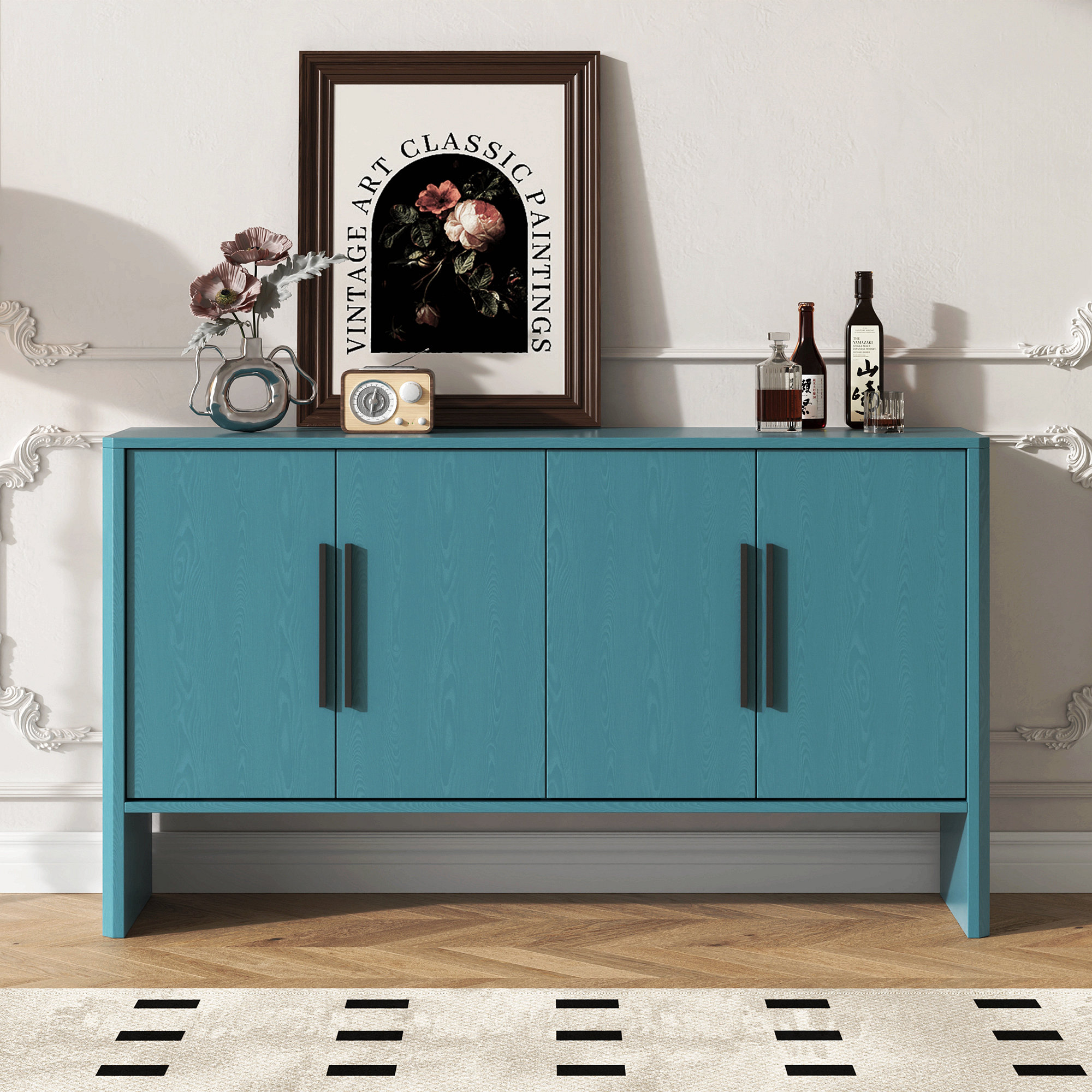 Ebern Designs Sideboard Buffet Cabinet With Storage, Retro Sideboard ...
