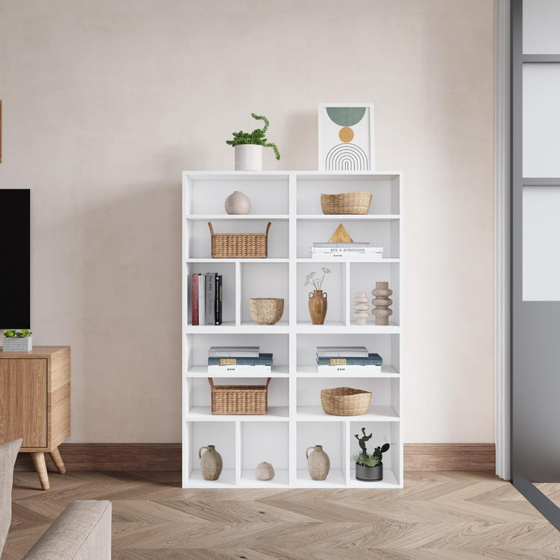 Ebern Designs Bookcase, 3-Tier Adjustable Open Storage Shelf Display ...