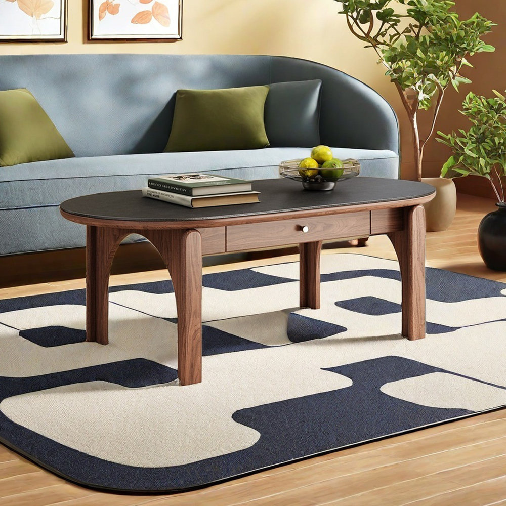 LIZIYE Walnut Solid Wood Coffee Table | Wayfair