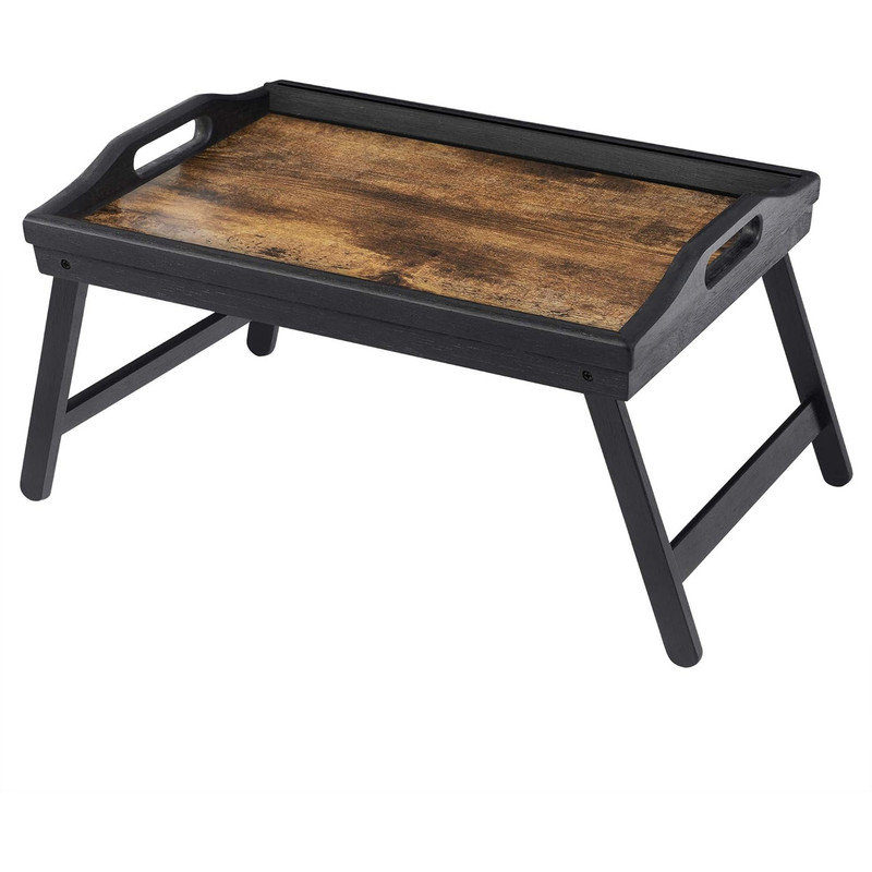 Lark Manor™ Bed Tray Table with Bamboo Folding Legs, Sofa Breakfast ...