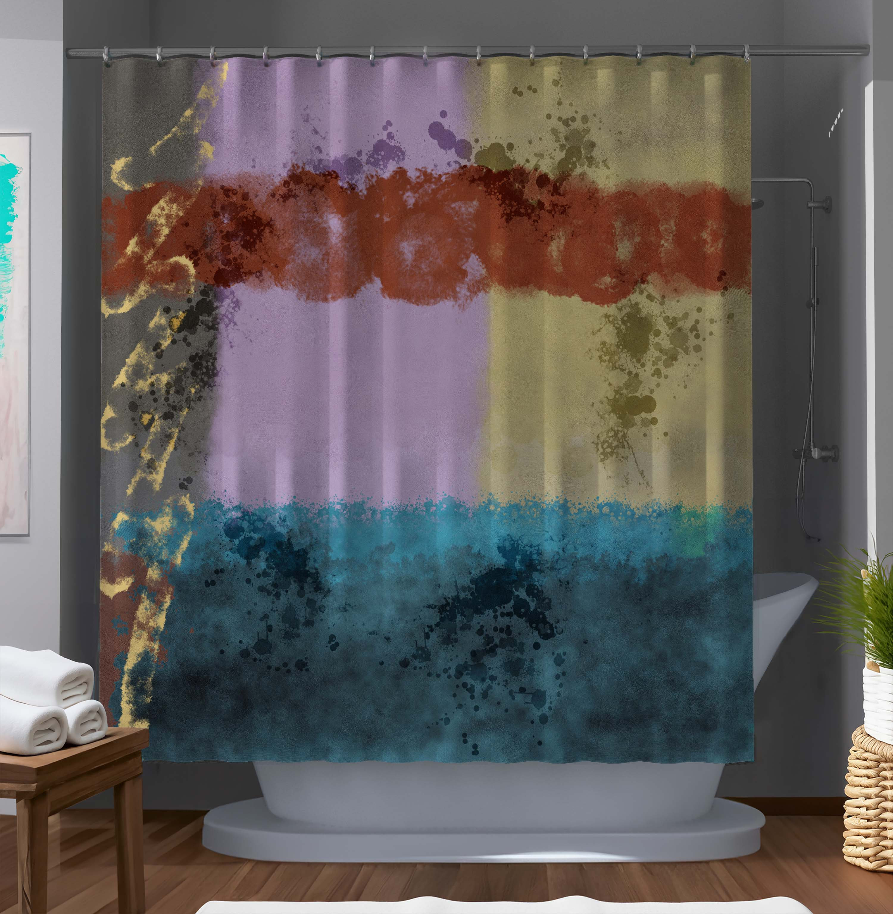 East Urban Home Jewel Soft Shower Curtain | Wayfair