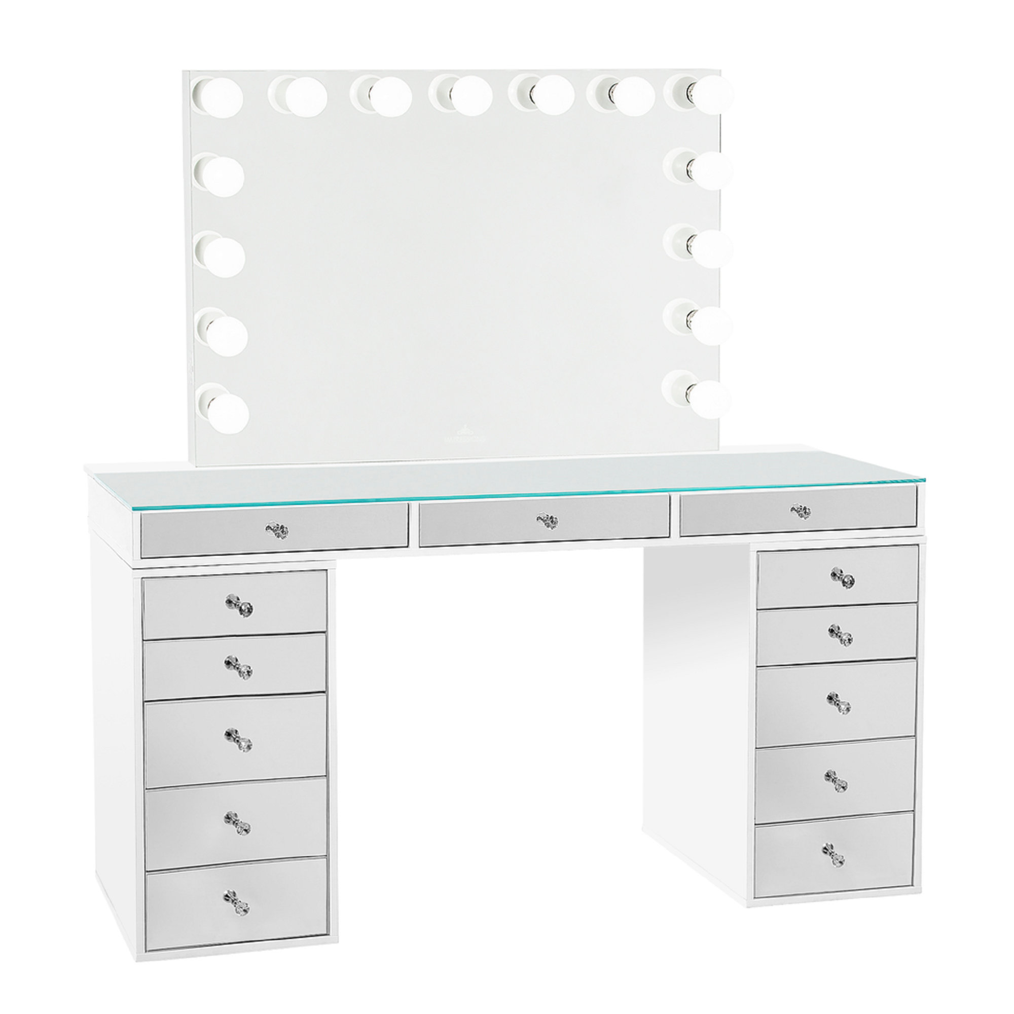 Latitude Run® SlayStation Pro 2.0 Tabletop Vanity Mirror with Lights ...