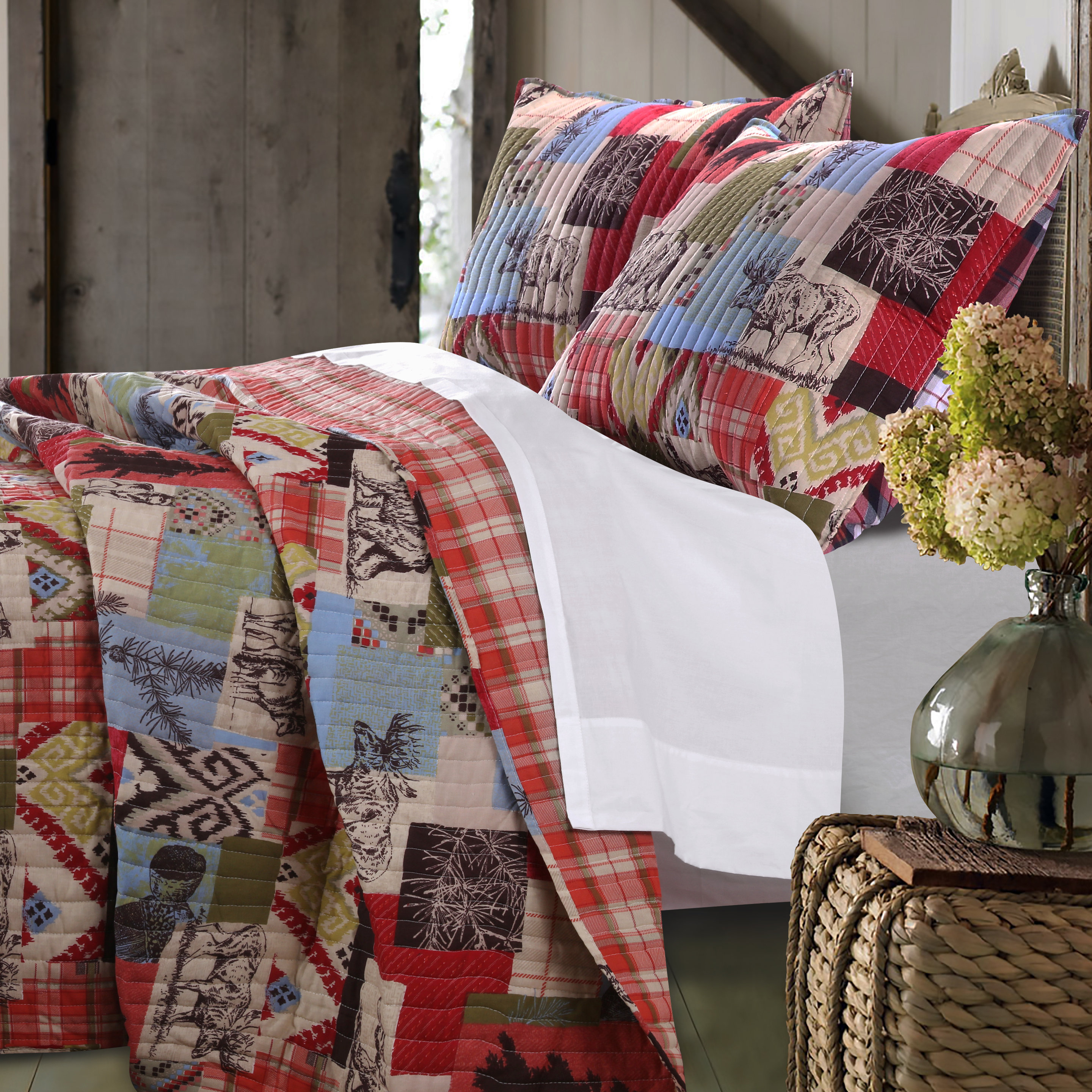Greenland Home Fashions Rustic Lodge Reversible Quilt Set & Reviews ...