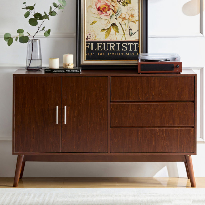 George Oliver Abert 52'' W One-Piece Storage Credenza | Wayfair