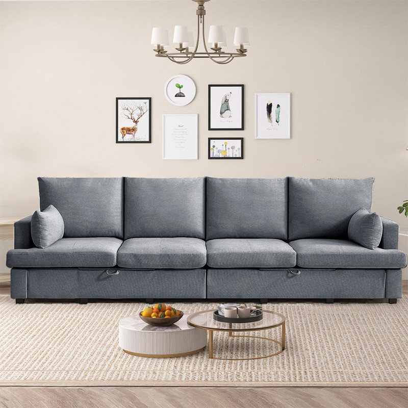 Latitude Run® Modular Sofa with Storage, Sectional Sleeper Sofa, Small ...