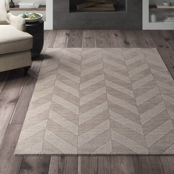 Wrought Studio Zora Hand Loomed Wool Chevron Rug & Reviews | Wayfair