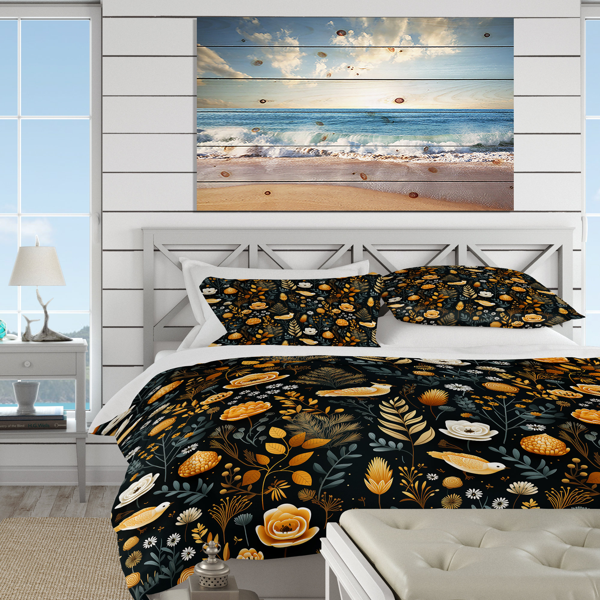 Design Art Rustic Woodland Whimsy Flowrs Duvet Cover Set | Wayfair