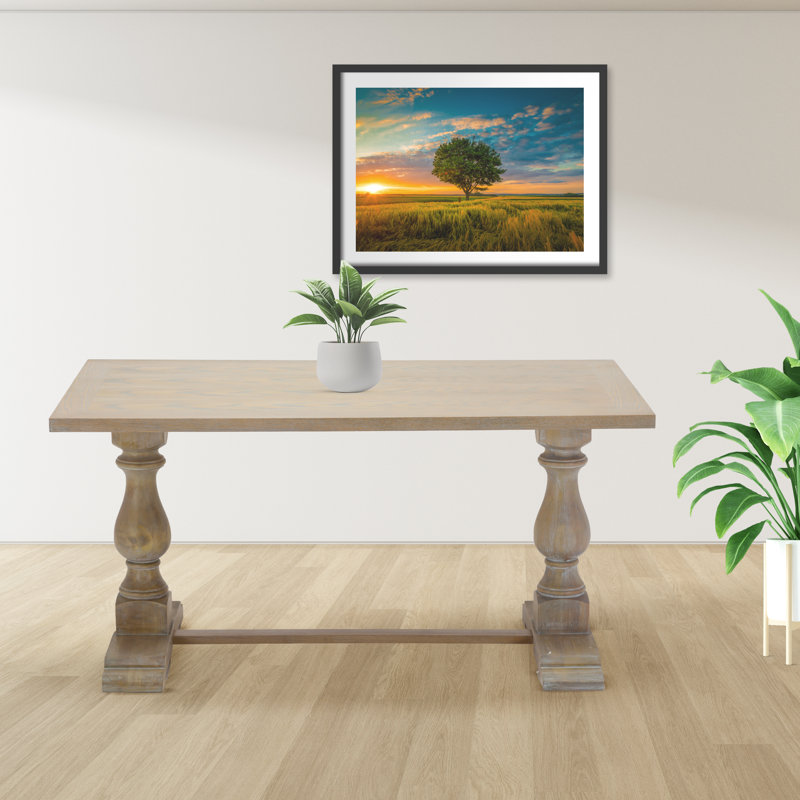 Ophelia & Co. Clerkin 63" Double Pedestal Dining Table | Wayfair