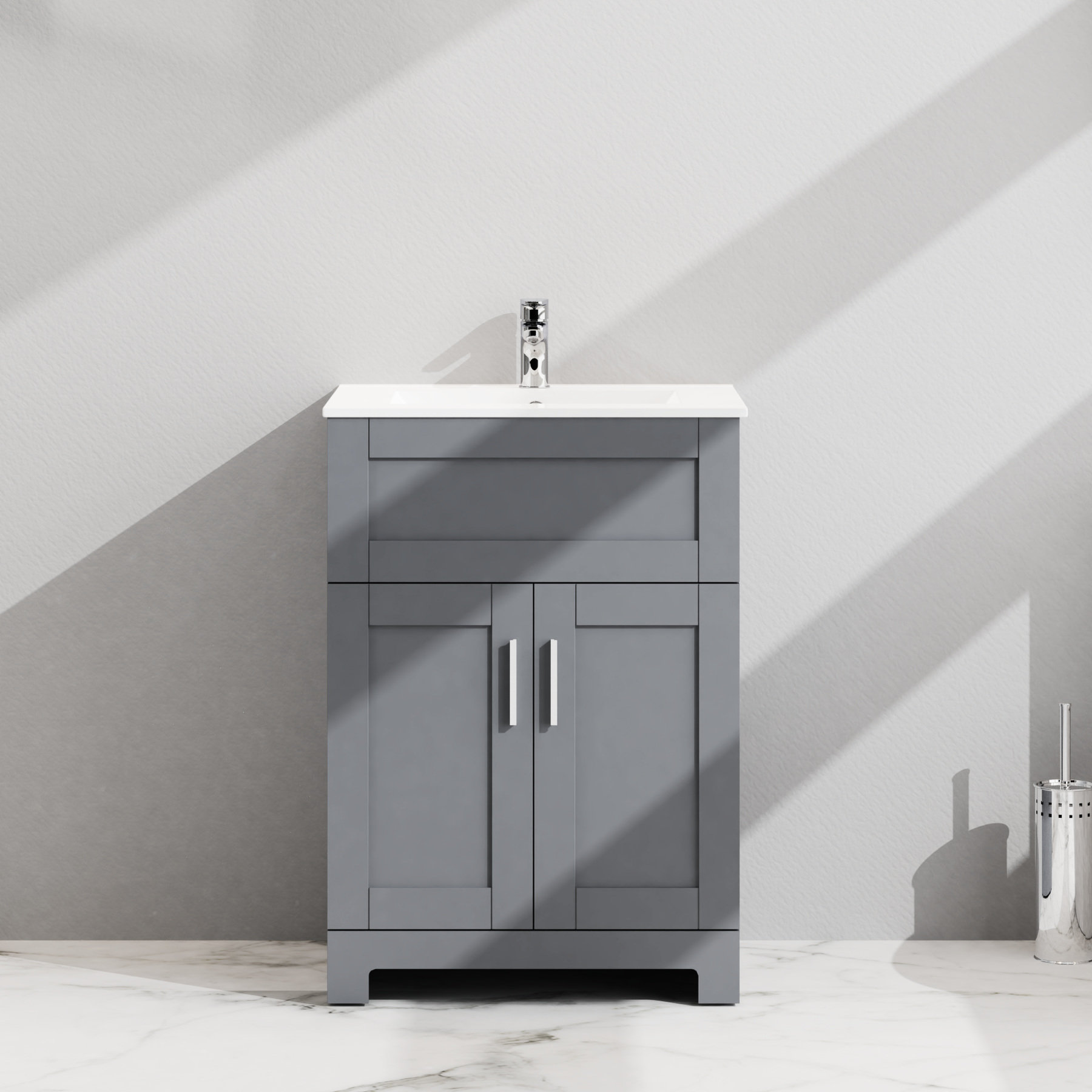 Red Barrel Studio® 24" Bathroom Sink Vanity Cabinet In Gray - Quality ...