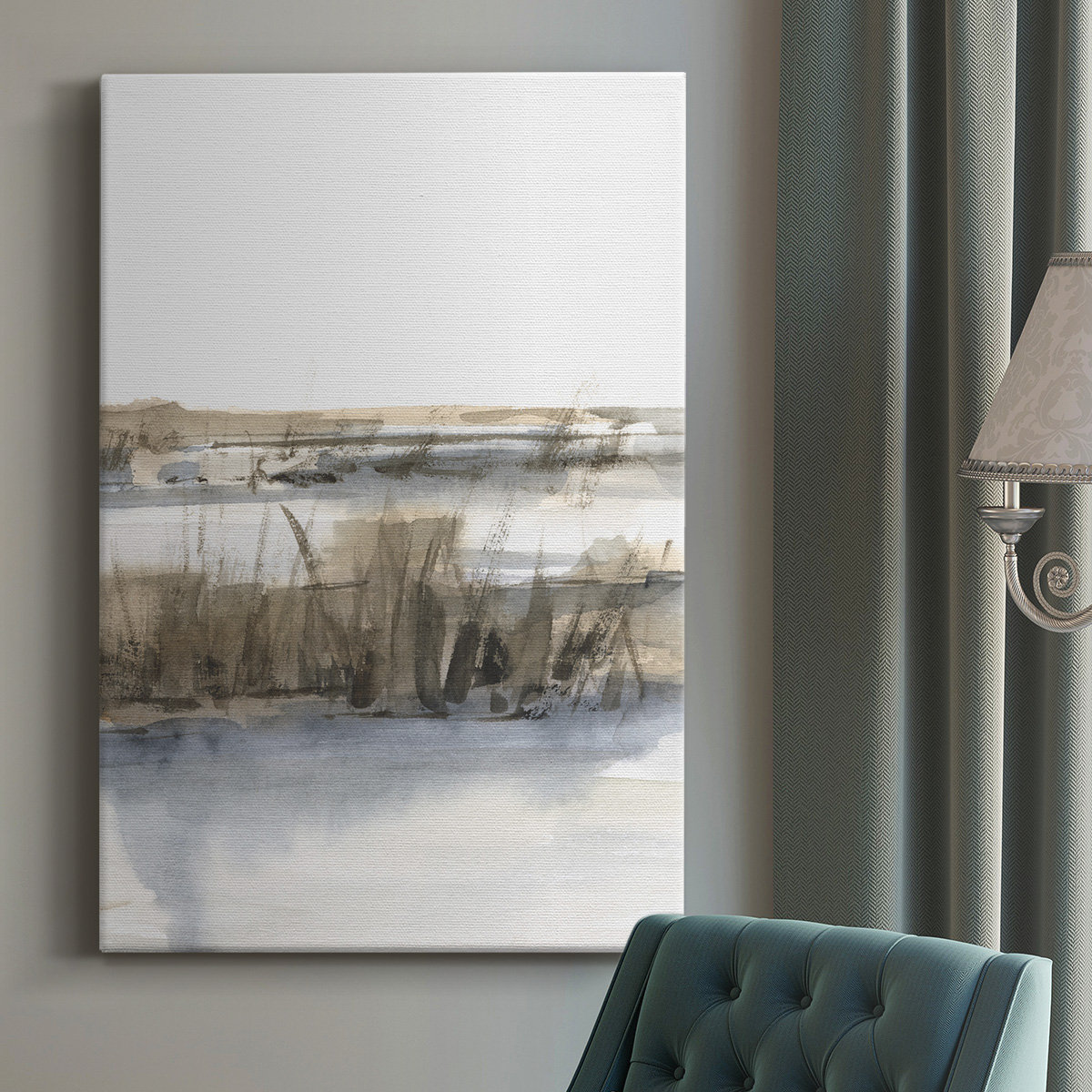 Dovecove Blue-Grey Marsh III Blue | Wayfair